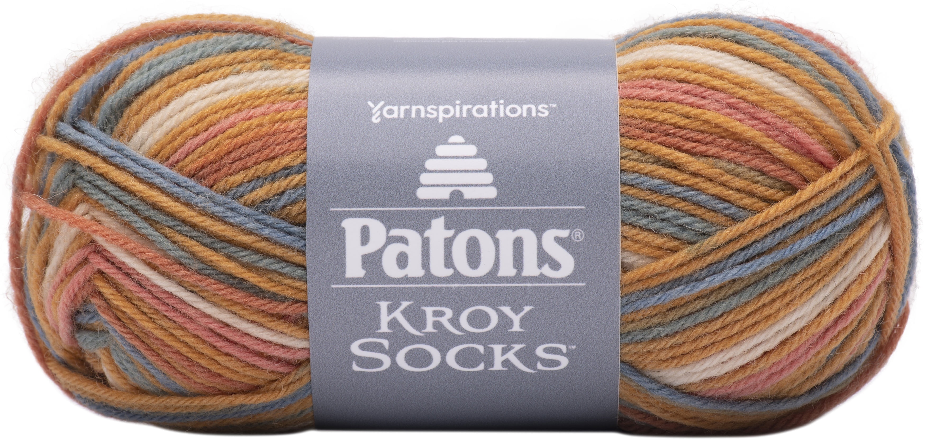 Patons Kroy Socks Yarn, Mid Century Stripes, 75% Washable Wool, Weight ...