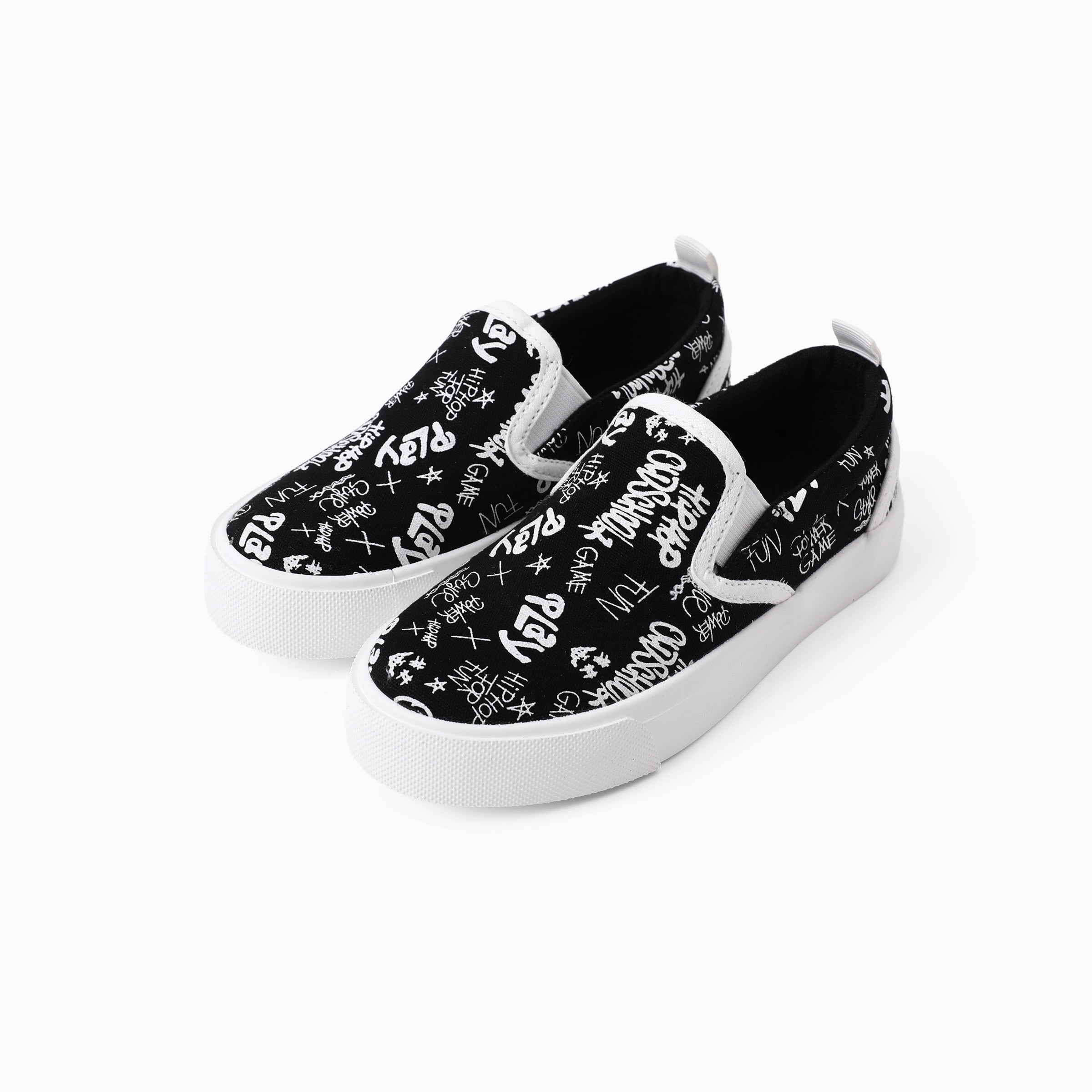Patpat Girls Boys Slip On Canvas Shoes Letters Graffiti Fashion ...