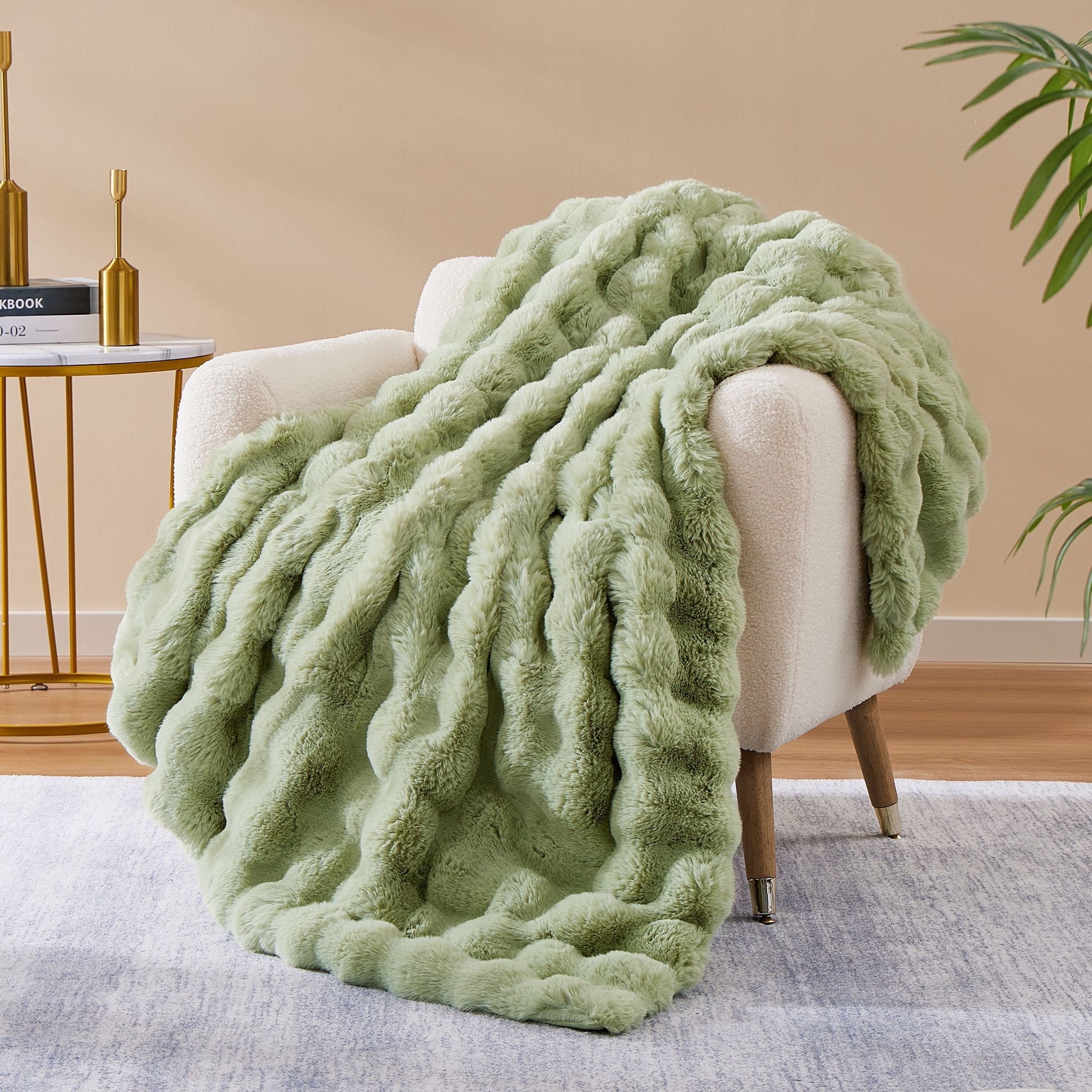 Patpat Throw Blanket for Couch Bed Fleece Flush Faux Fur Throw Blanket ...