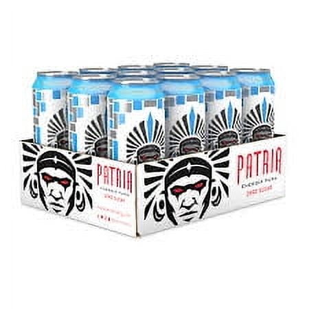 Patria Energy Drink - Blue Raspberry Pineapple - 16 oz Can (12 Pack ...