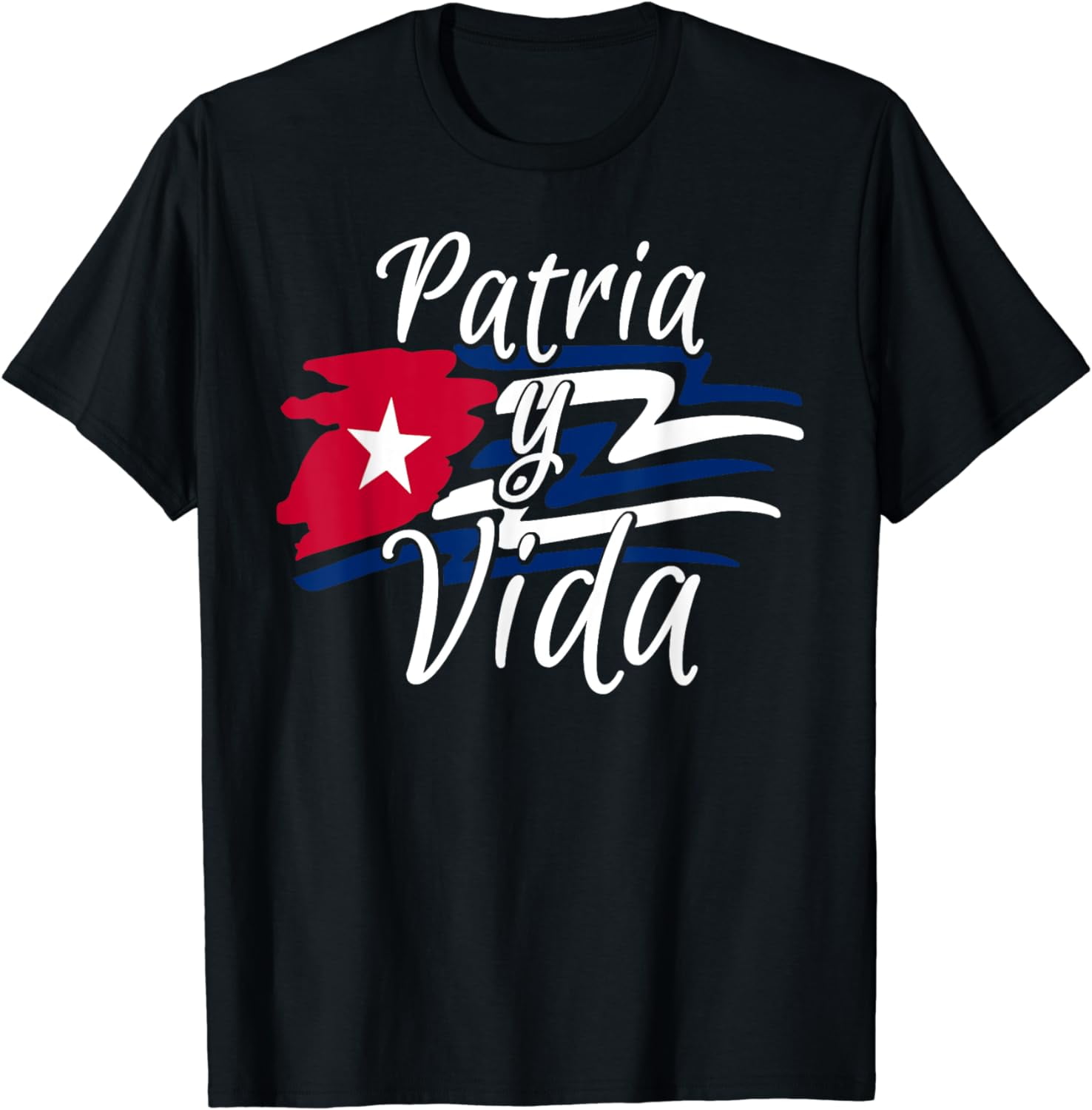 Patria Y Vida Flag Cuba Cuban Freedom Cuba Libre SOS Cuba T-Shirt ...