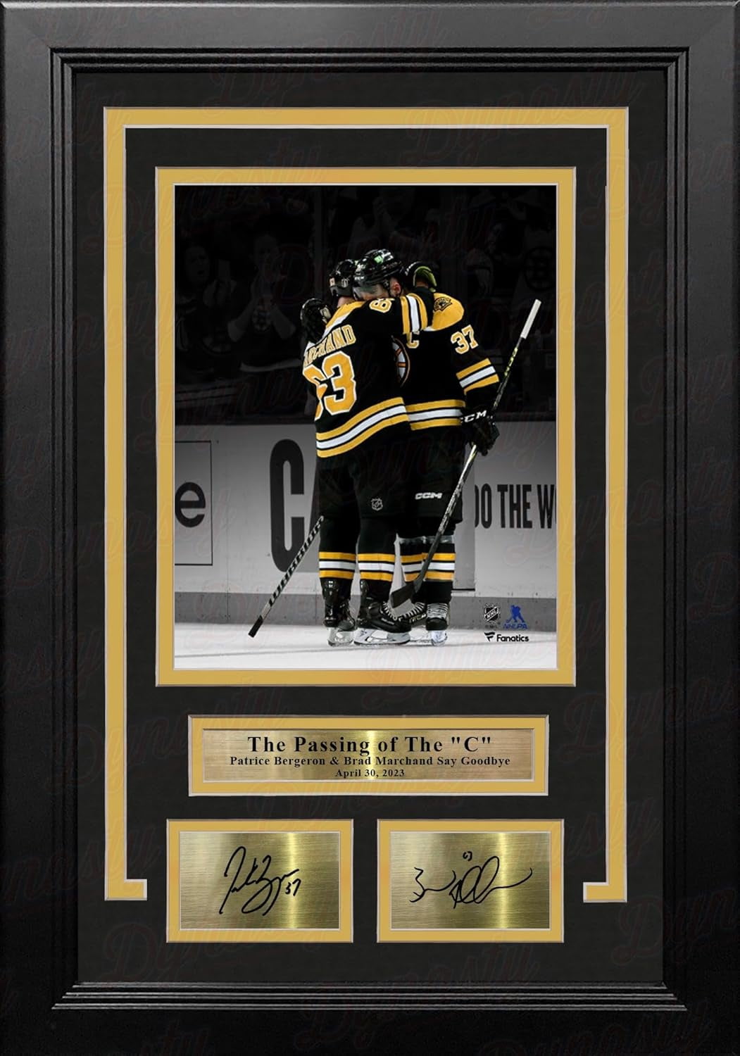 Patrice Bergeron & Brad Marchand Final Game Captain Hug Framed 8"x10 ...