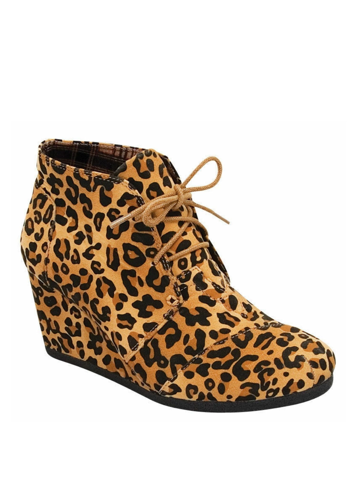Patricia-1 Women's Casual Oxford Ankle Booties Lace up Low Wedge Shoes ...