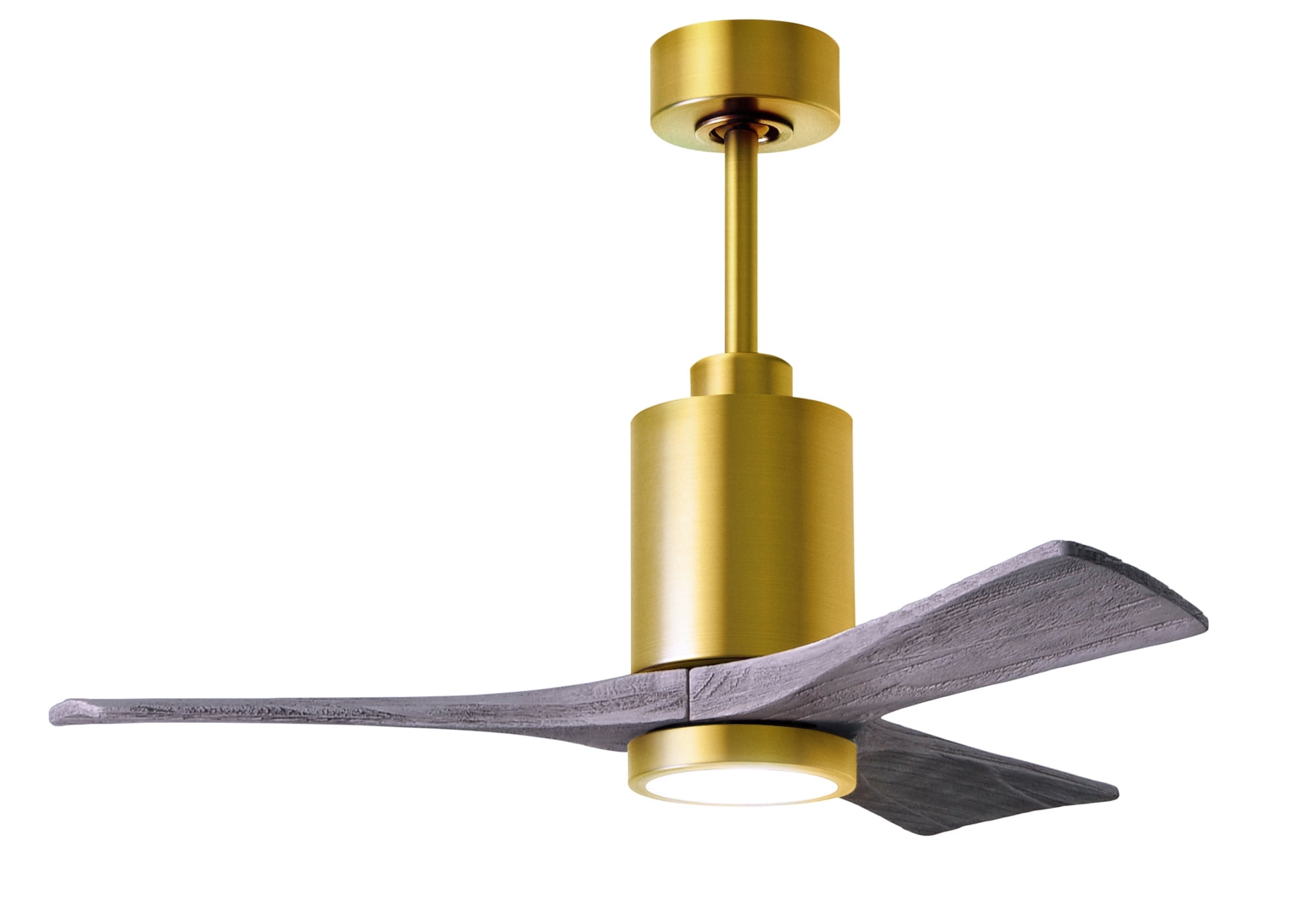 Patricia-3 three-blade ceiling fan in Brushed Brass finish with 42 ...