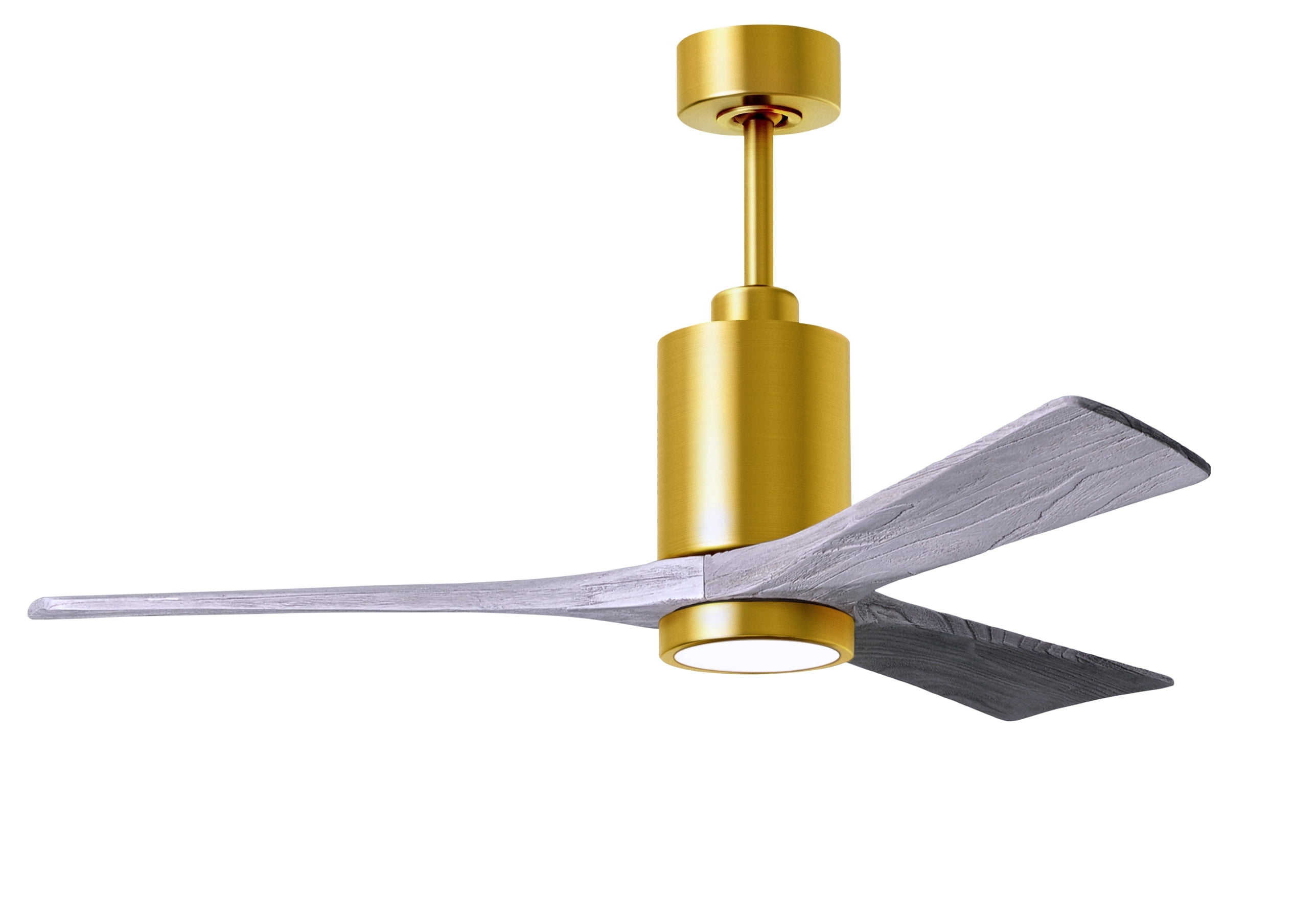 Patricia-3 three-blade ceiling fan in Brushed Brass finish with 52 ...