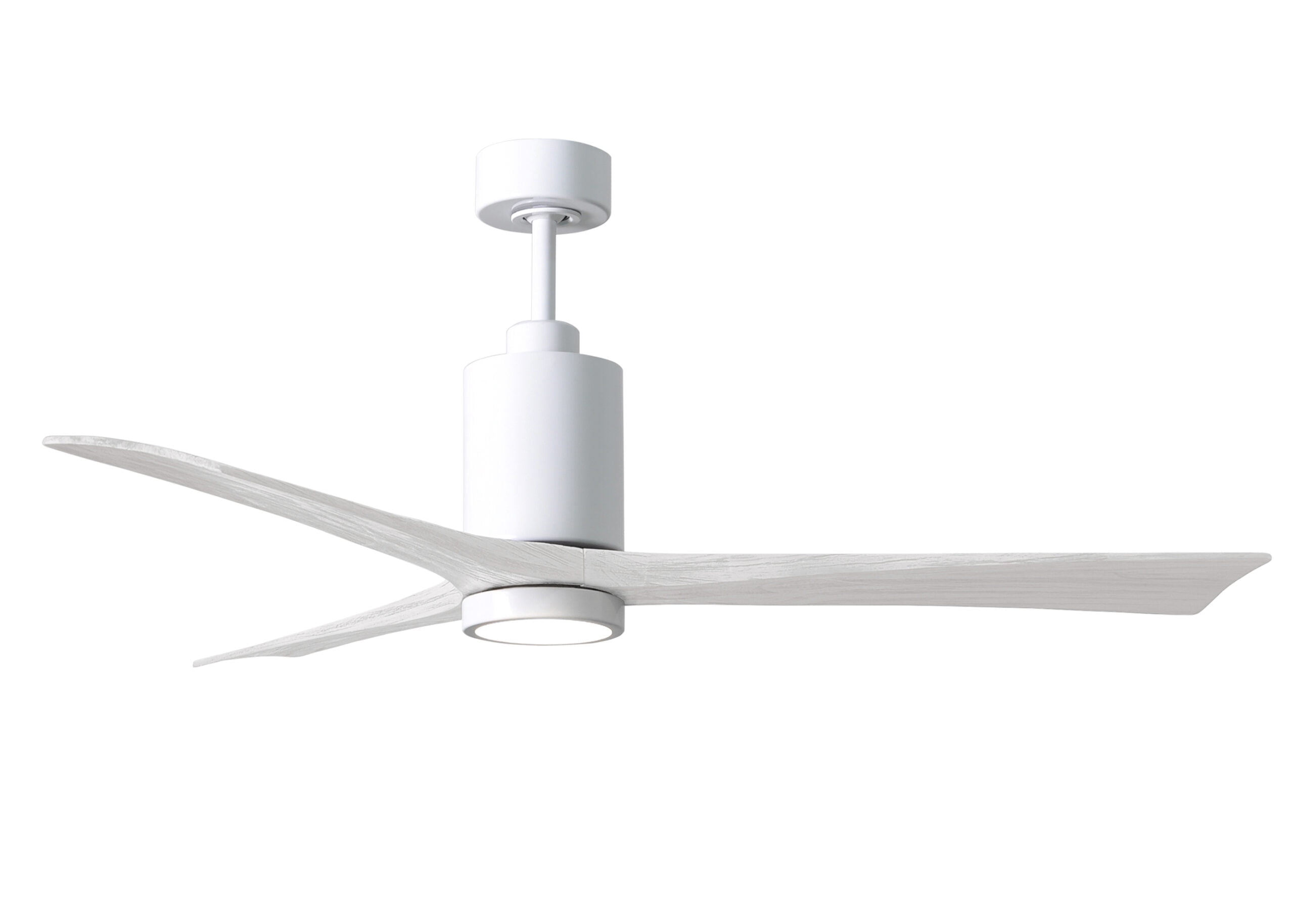 Patricia-3 three-blade ceiling fan in Gloss White finish with 60” solid ...