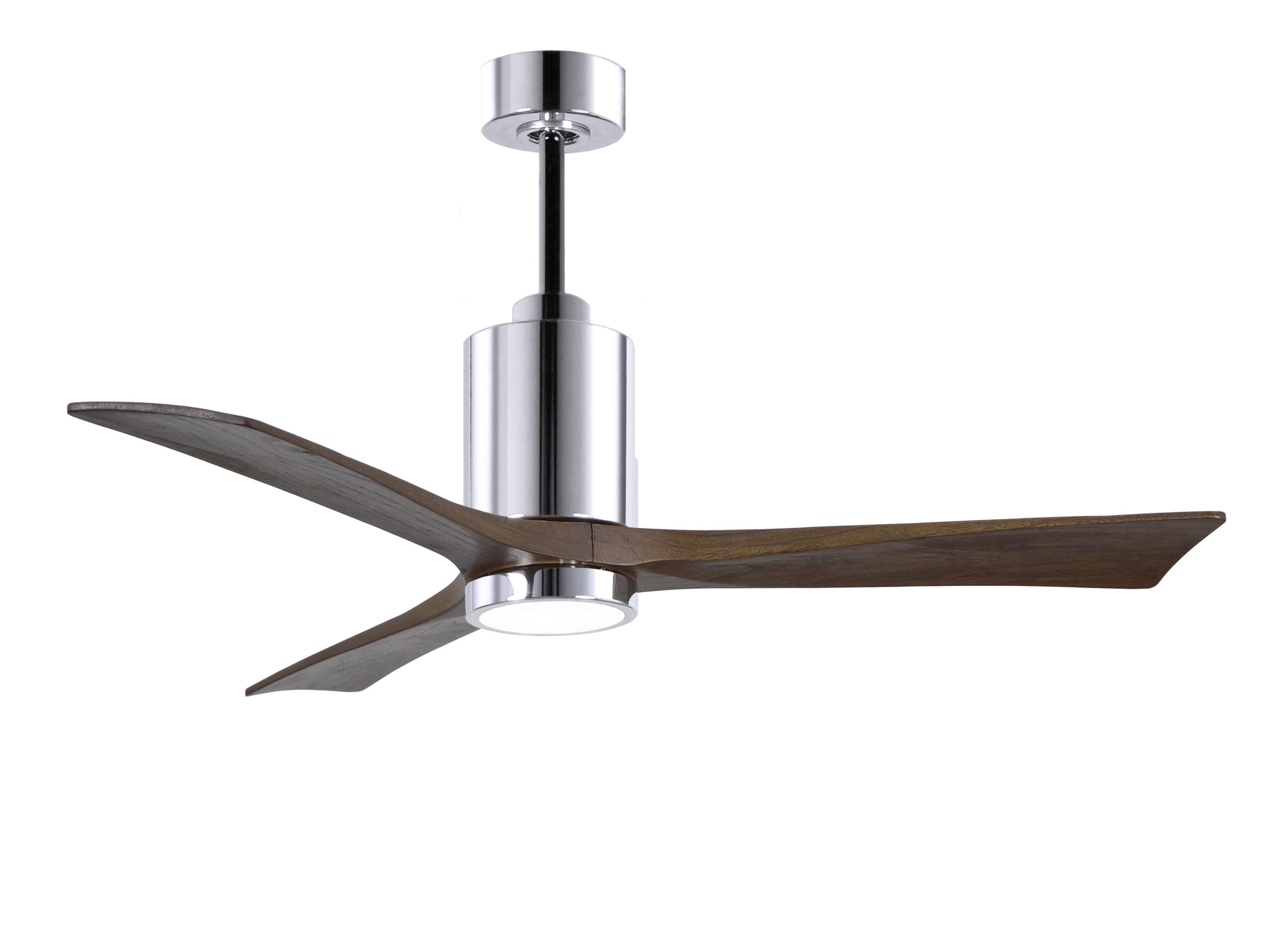 Patricia-3 three-blade ceiling fan in Polished Chrome finish with 52 ...