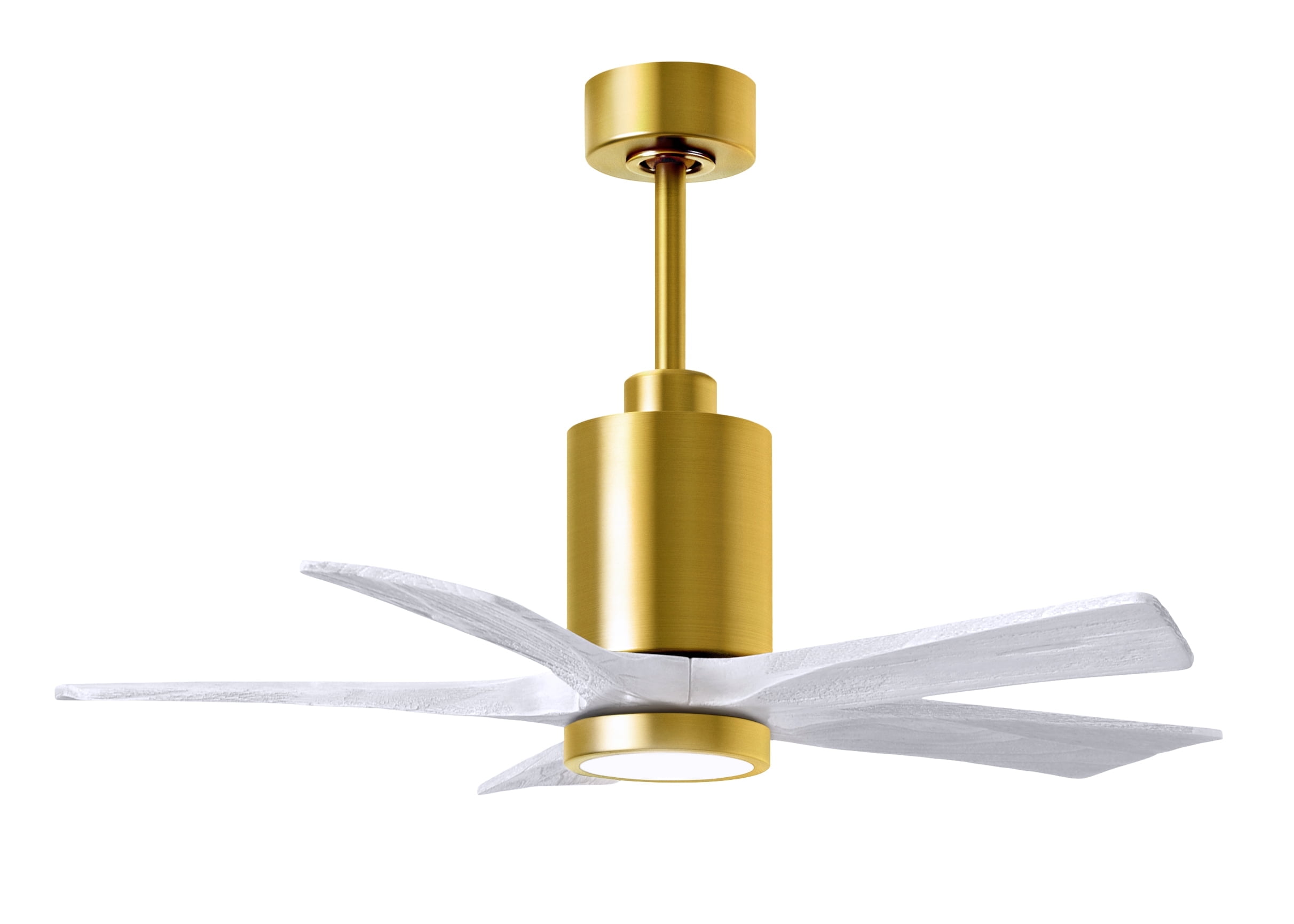 Patricia-5 five-blade ceiling fan in Brushed Brass finish with 42 ...