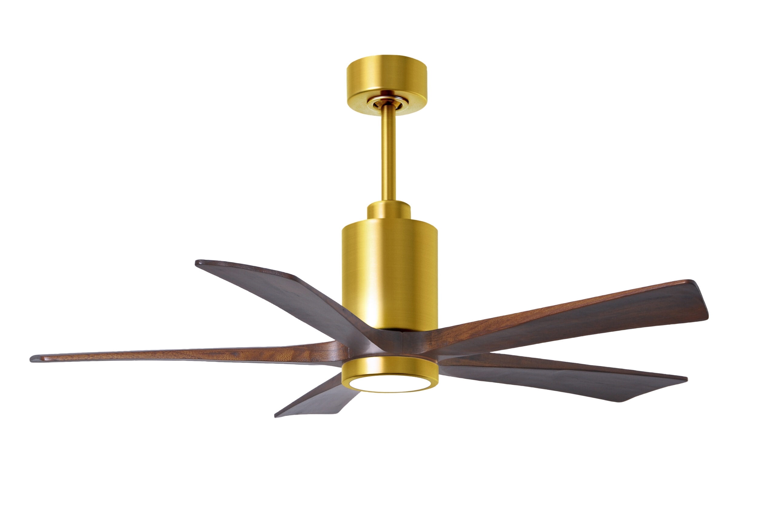 Patricia-5 five-blade ceiling fan in Brushed Brass finish with 52 ...