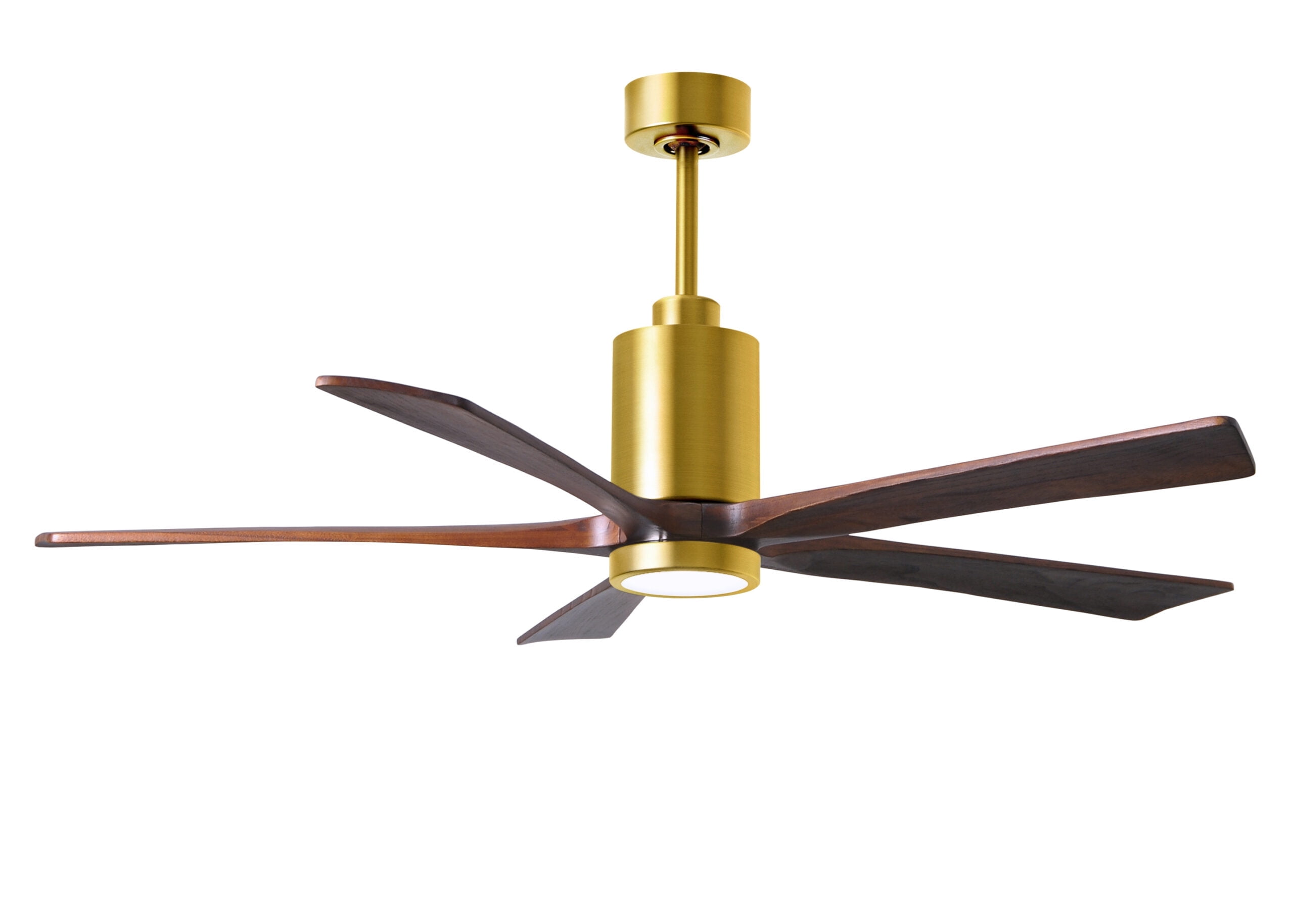 Patricia-5 five-blade ceiling fan in Brushed Brass finish with 60 ...