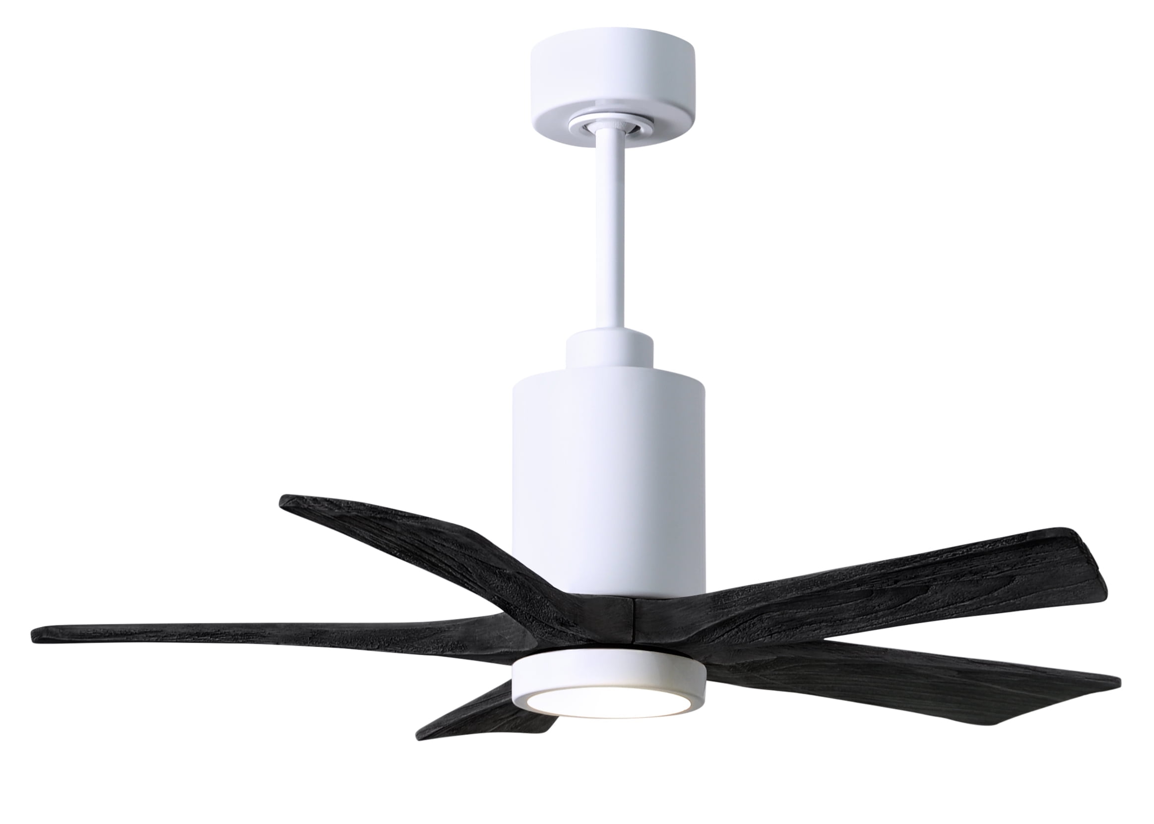Patricia-5 five-blade ceiling fan in Gloss White finish with 42” solid ...