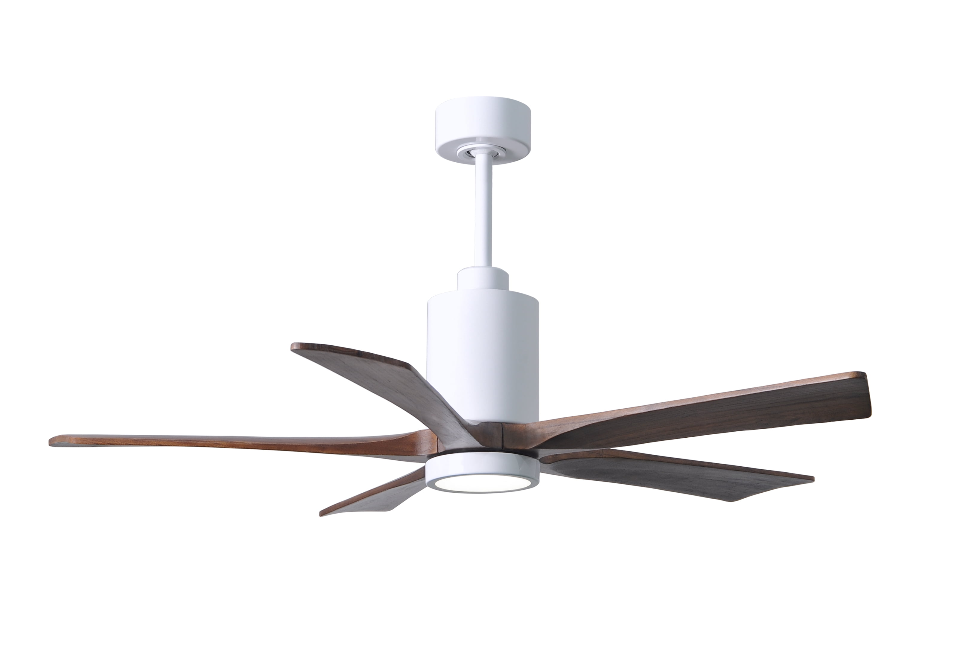 Patricia-5 five-blade ceiling fan in Gloss White finish with 52” solid ...