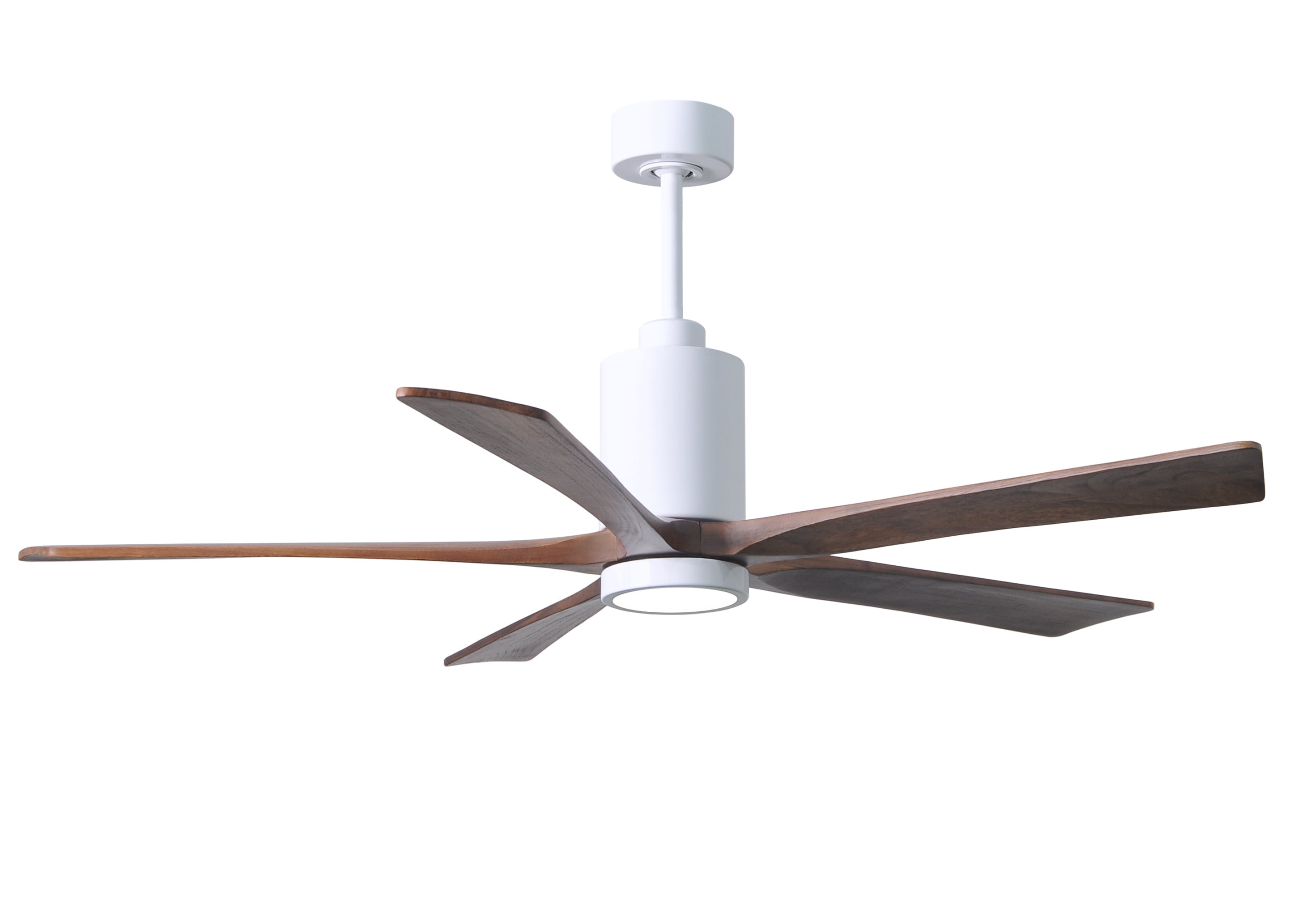 Patricia-5 five-blade ceiling fan in Gloss White finish with 60” solid ...