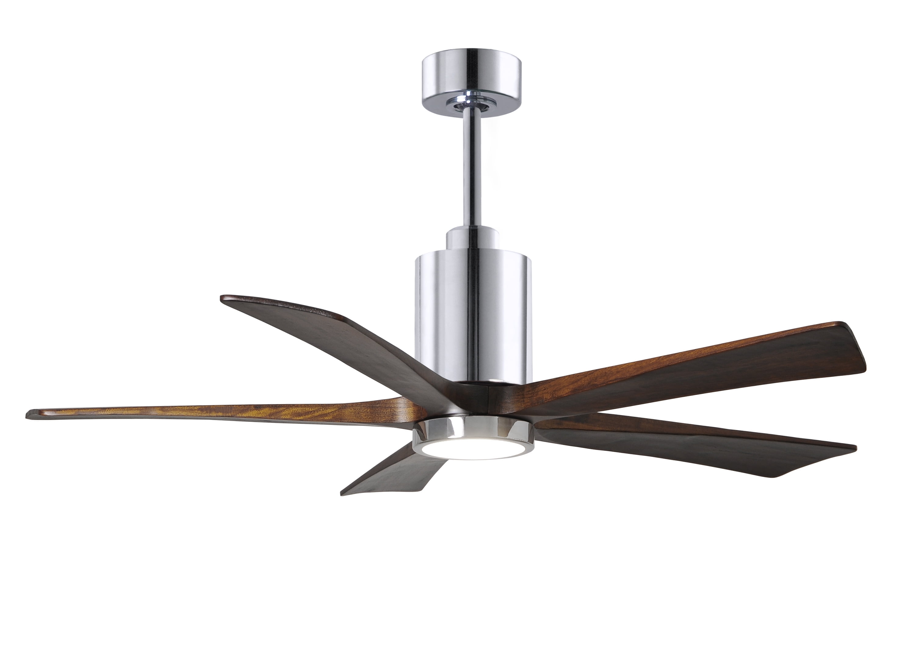 Patricia-5 five-blade ceiling fan in Polished Chrome finish with 52 ...