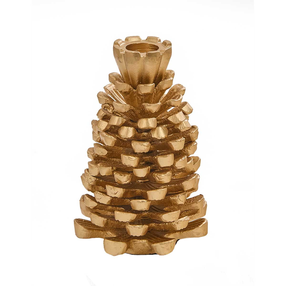 Patricia Heaton Home Gold Pinecone Taper Holder 5" - Walmart.com