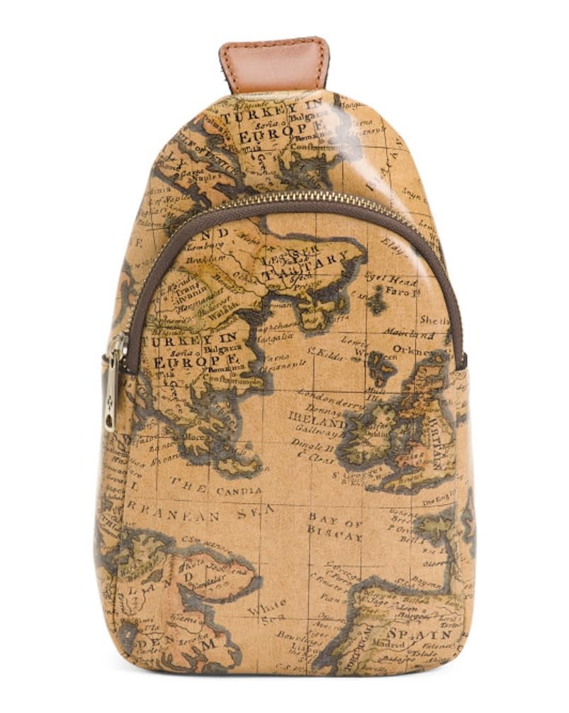 Patricia Nash Leather Marisol Sling Bag (European Map) - Walmart.com