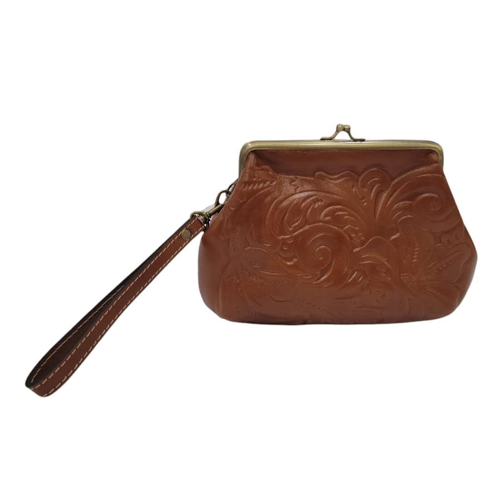Patricia Nash Savena Riot Rust Tooled Wristlet, Medium, Brown - Walmart.com