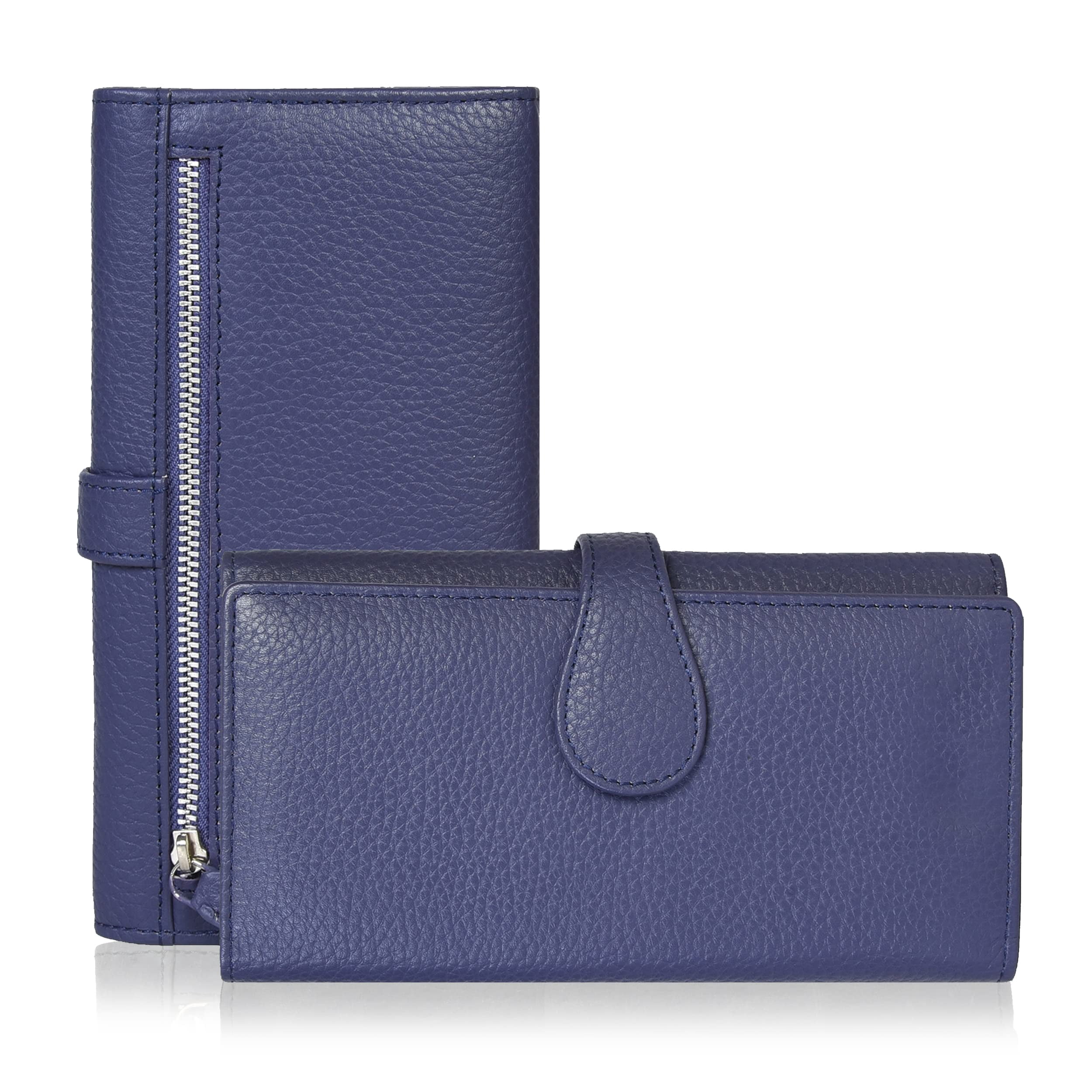 Patrician Real Leather Women Trifold Wallet RFID Blocking Card Holder ...