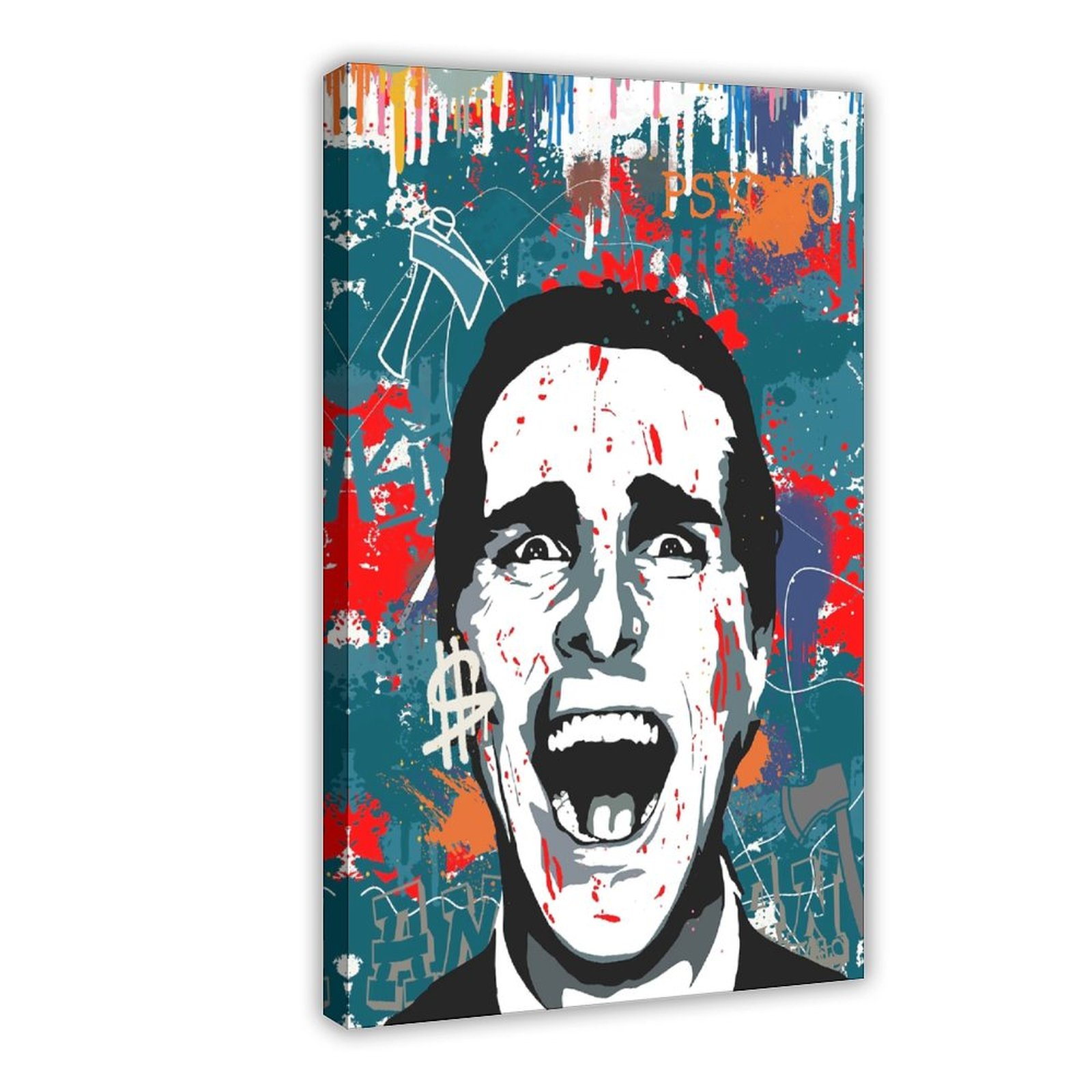Patrick Bateman American Psycho Graffiti Style Art Wall Decoration ...