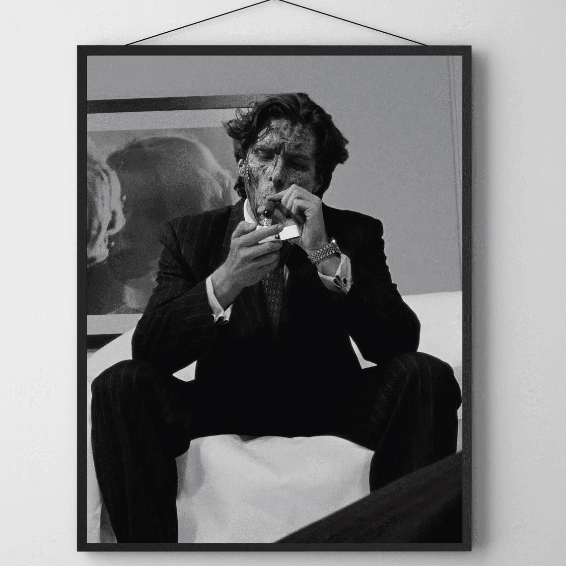 Patrick Bateman Poster – American Psycho Wall Art, Black & White Cult ...