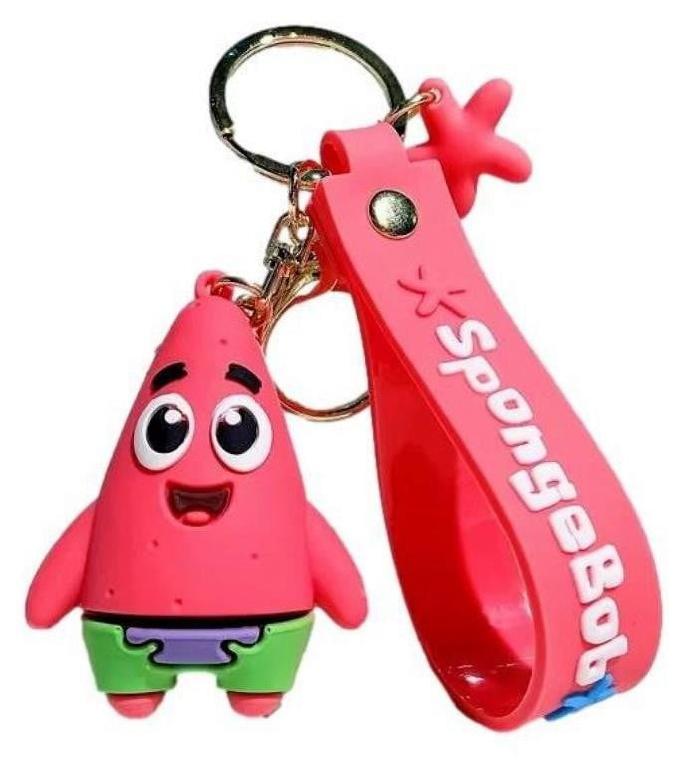 Patrick Cartoon 3D Silicone Charm Keychain Keychain - Walmart.com