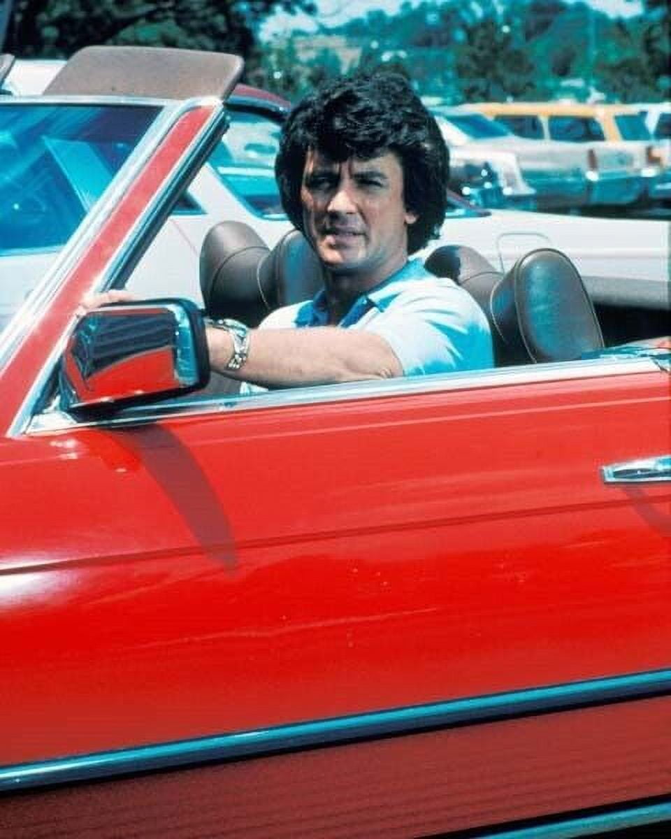 Patrick Duffy as Bobby Ewing in his convertable SL450 Mercedes 8x10 ...
