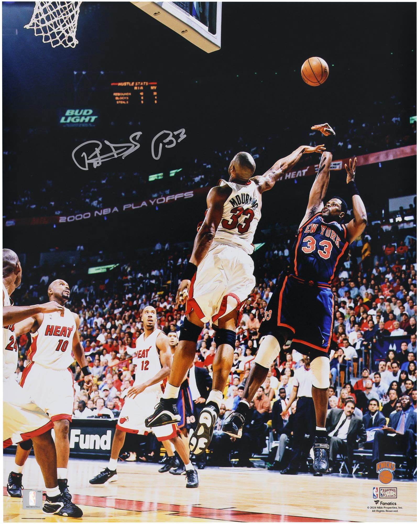 Patrick Ewing New York Knicks Autographed 16" x 20" Fadeaway Shot vs ...