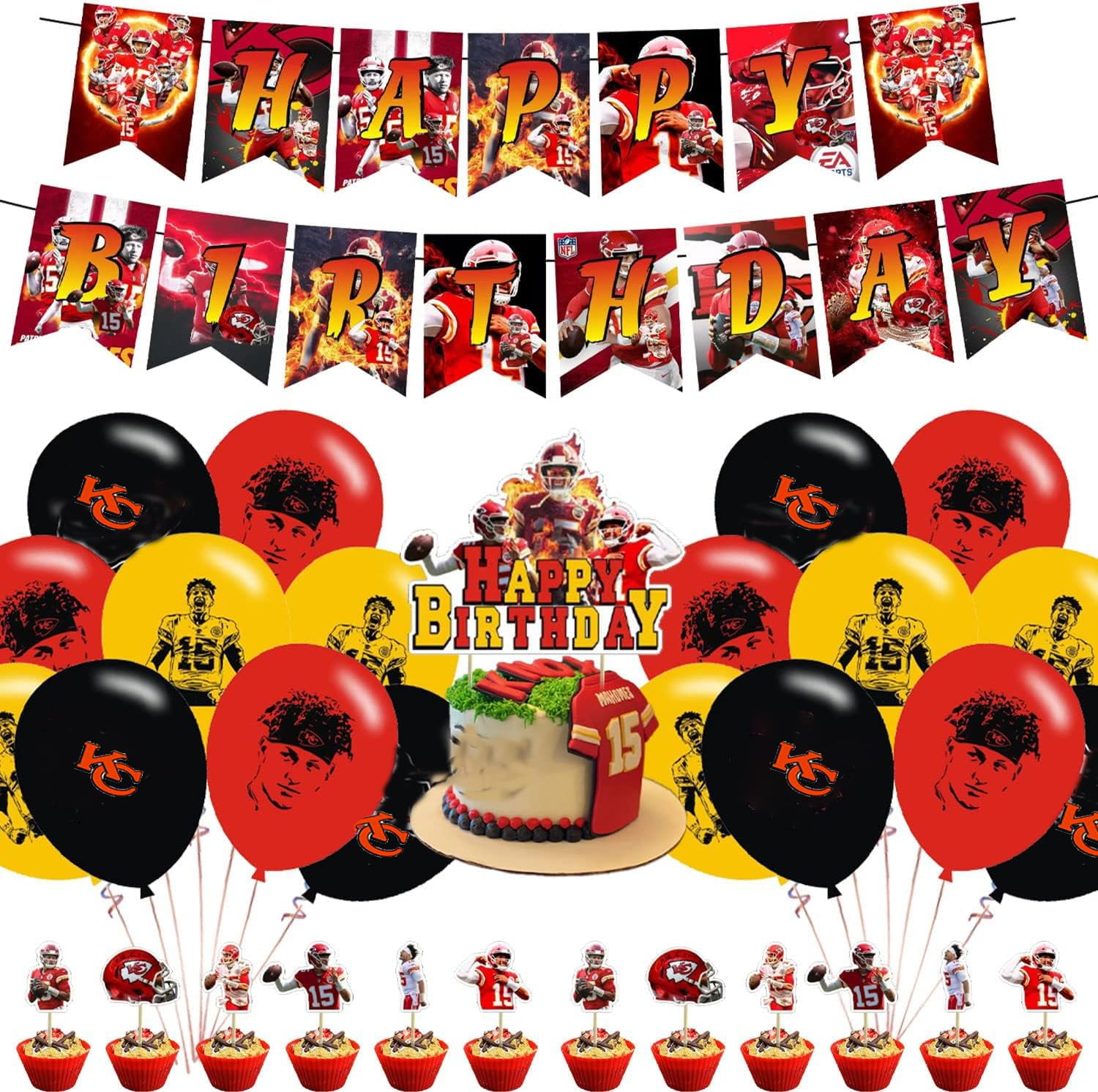 Patrick Football Star Birthday Party Decorations, American Football ...