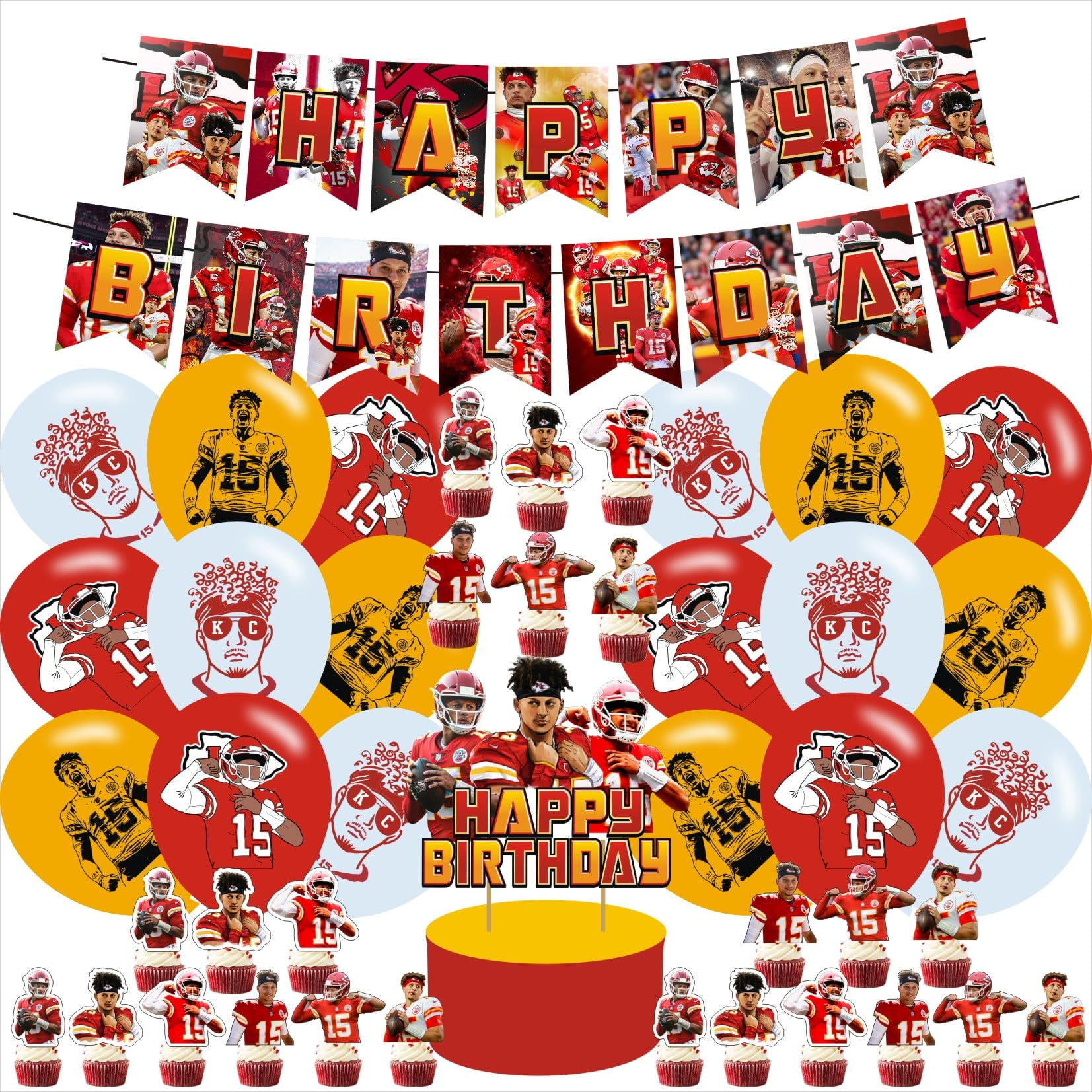 Patrick Football Star Theme Birthday AFN1Decorations,American Football ...