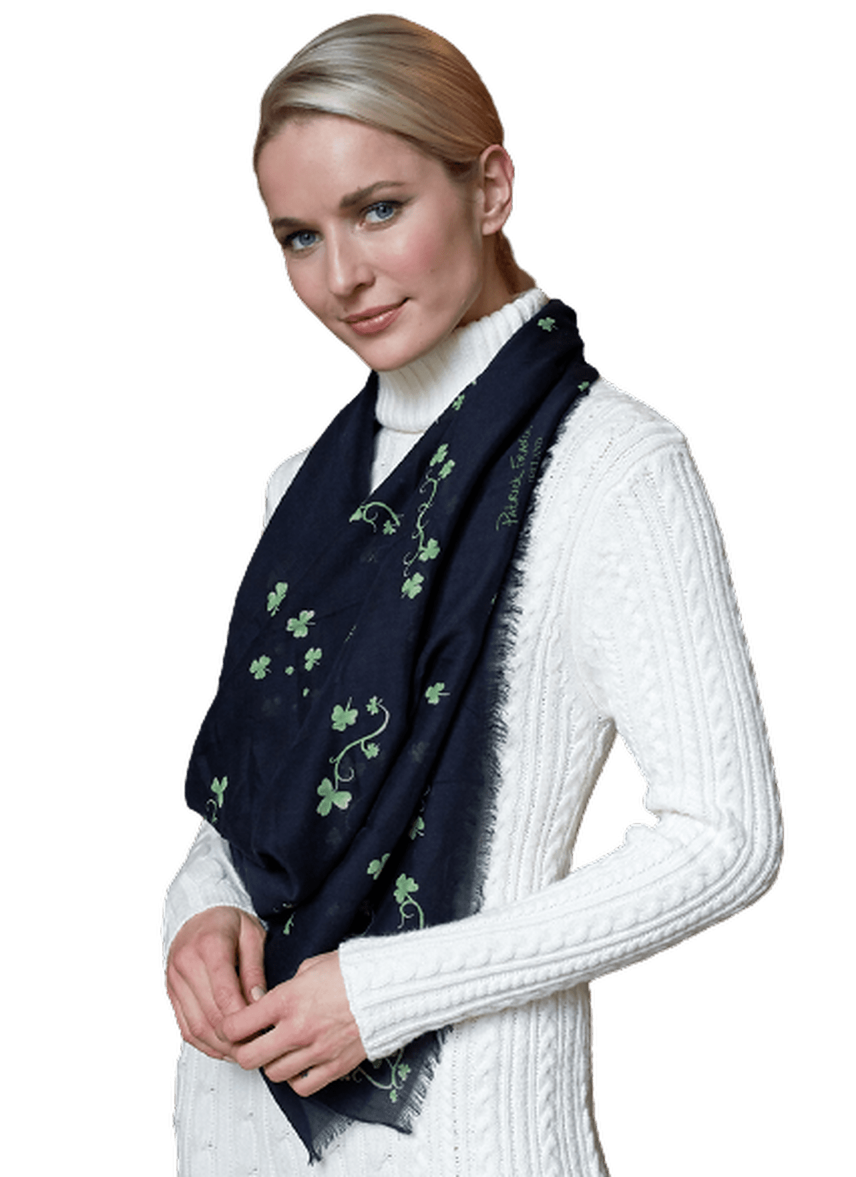 Patrick Francis Ireland Navy Shamrock Fashion Scarf - Walmart.com