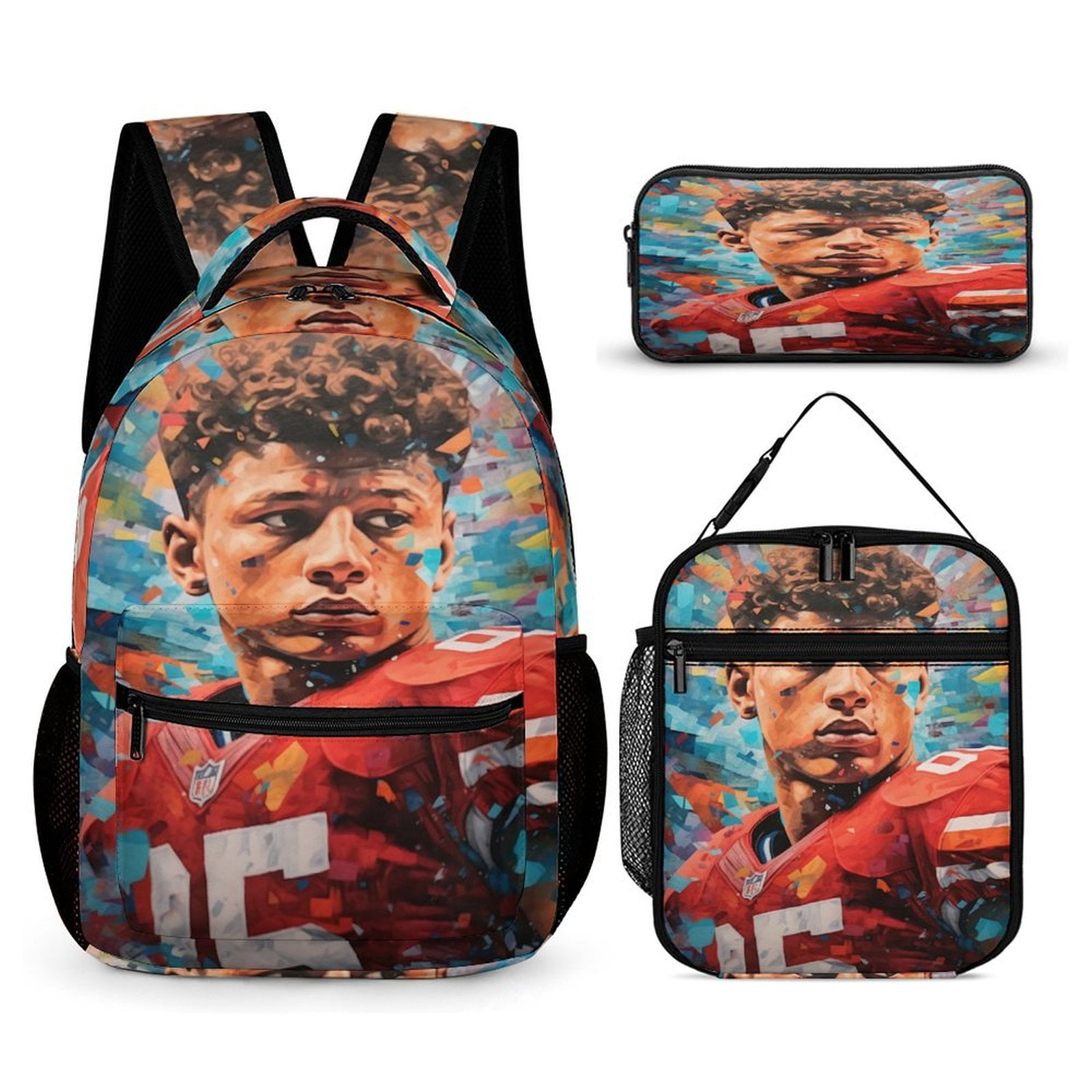 Patrick Lavon Mahomes-B0C8YX3G5F-1624 3 Piece Backpack Set Anime Casual ...