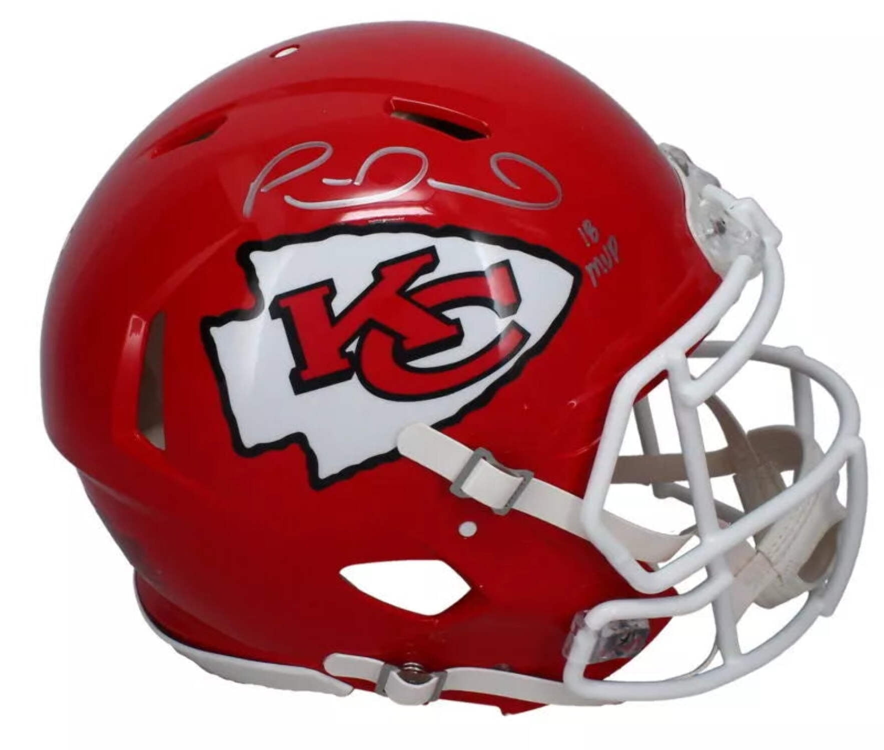 Patrick Mahomes Autographed/Inscribed "18 MVP" Kansas City Chiefs Speed Authentic Helmet Steiner ...
