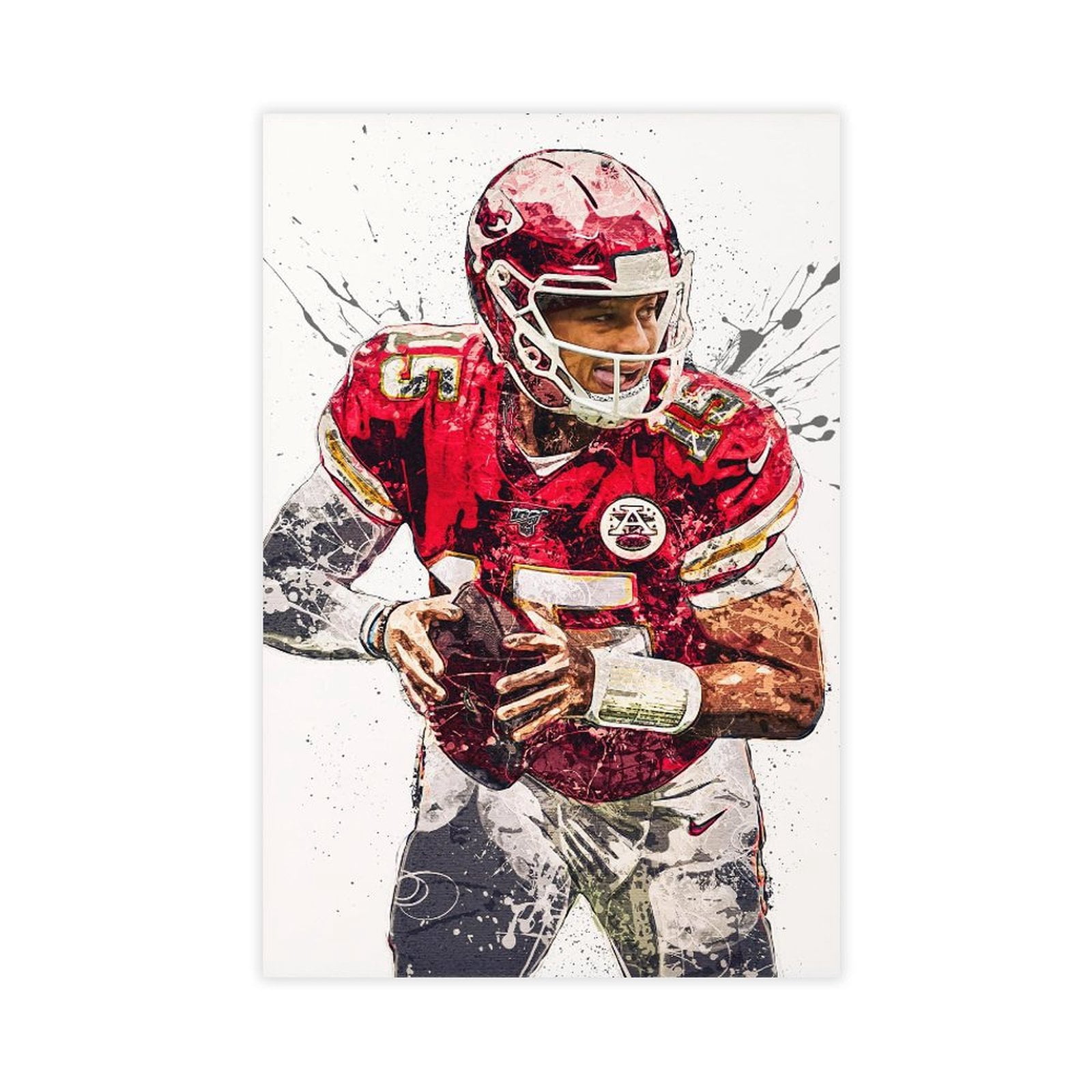 Patrick Mahomes, Football Player, Canvas Football Poster, Motivational ...