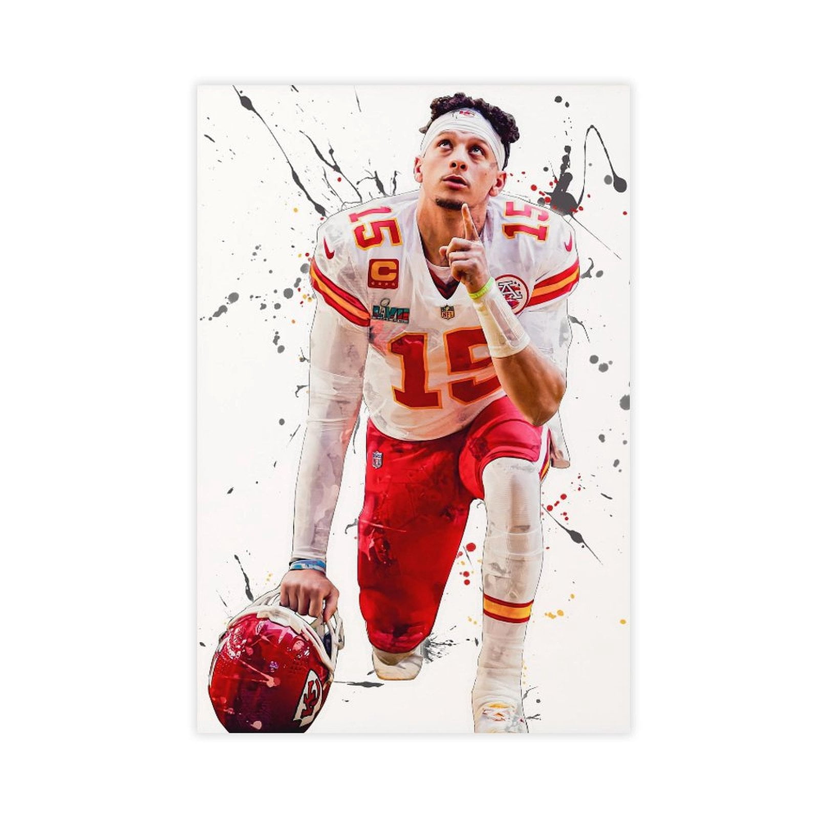 Patrick Mahomes, Football Player, Canvas Football Poster, Motivational ...