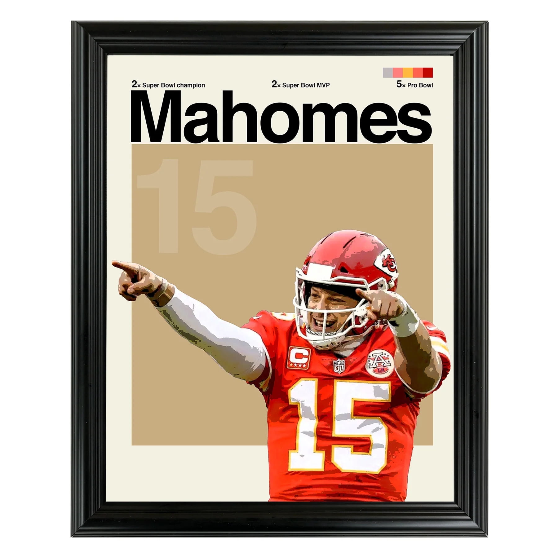 Patrick Mahomes Framed Sports Art Photo by Thomas Maxwell - Walmart.com