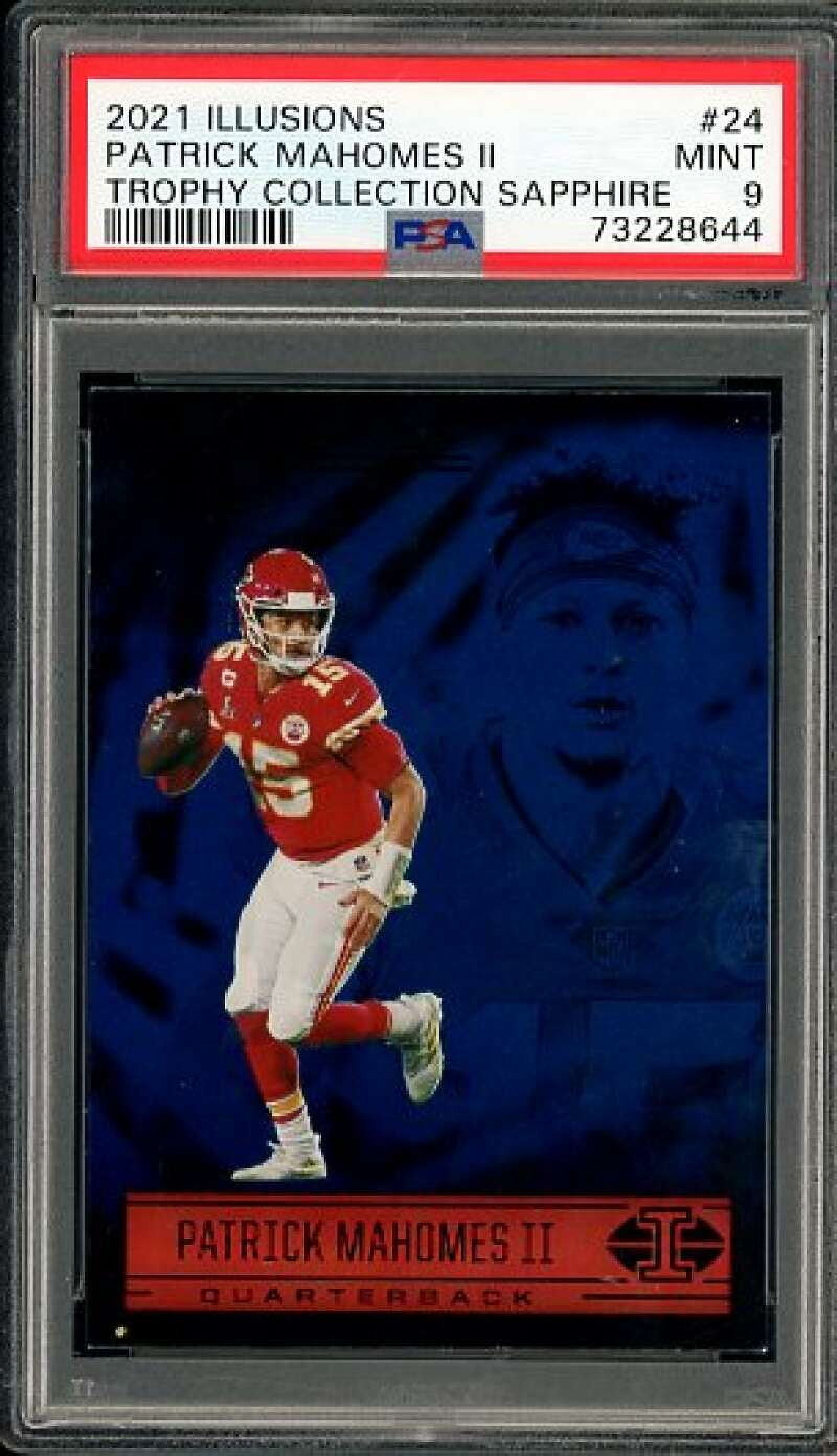 Patrick Mahomes II 2021 Illusions Trophy Collection Sapphire (pop 5 ...