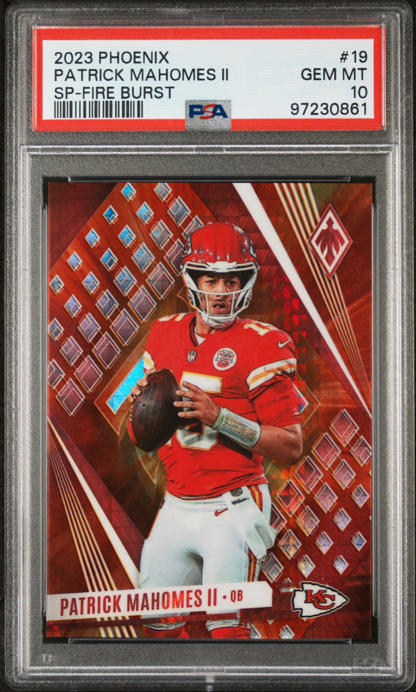 Patrick Mahomes II 2023 Panini Phoenix Fire Burst SP Card /340 PSA 10 ...