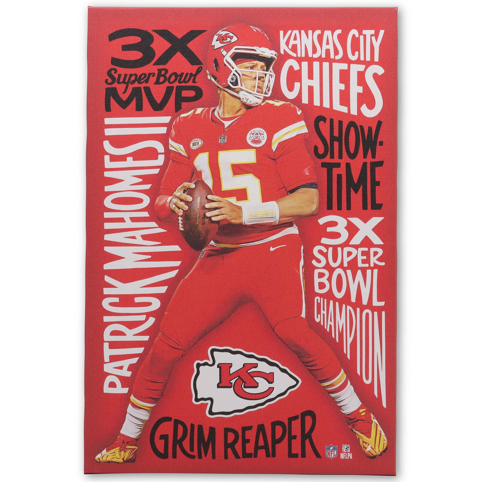 Patrick Mahomes Kansas City Chiefs 15" x 23" Winning Words Canvas Wall ...