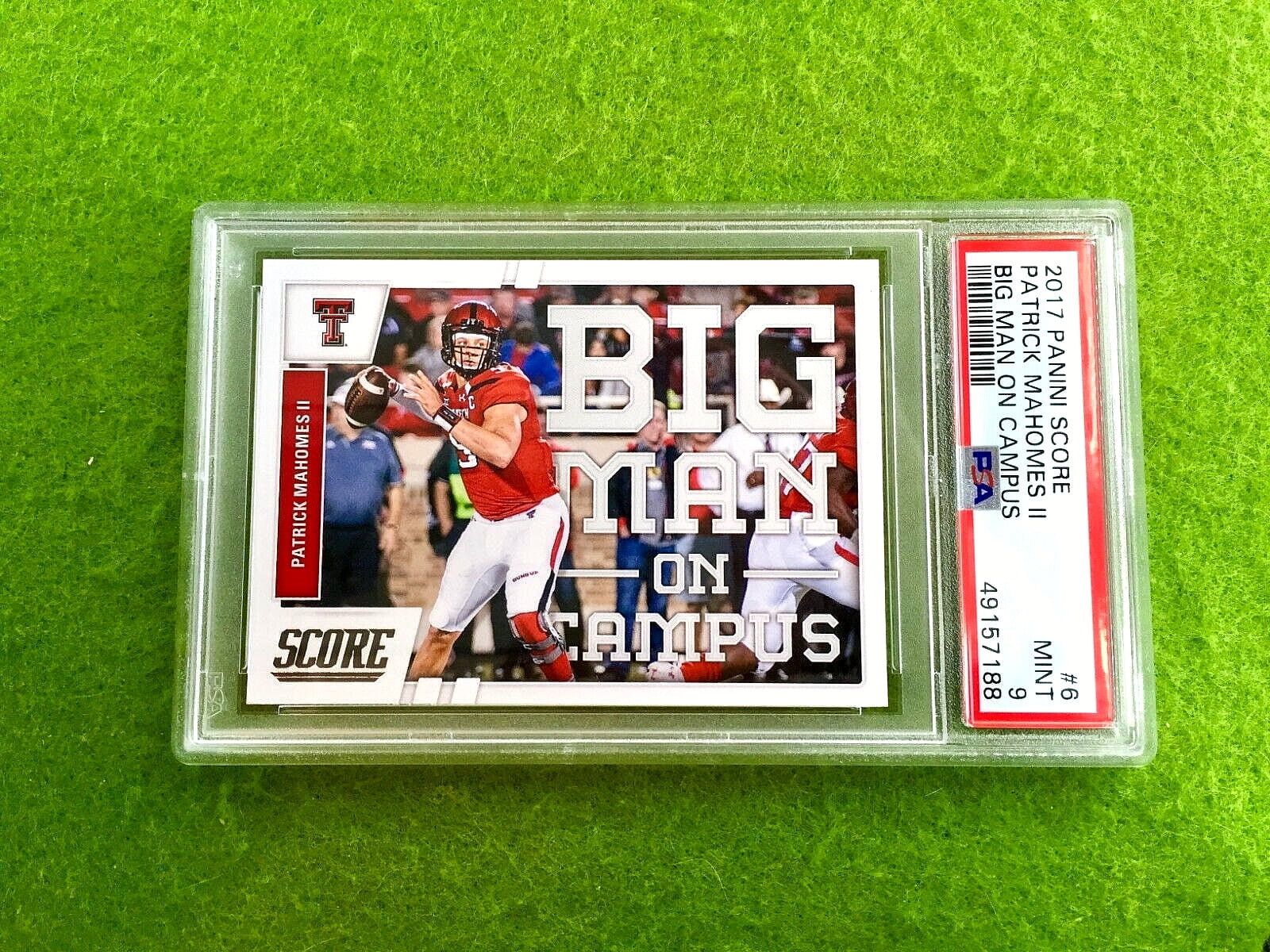 Patrick Mahomes PSA 9 ROOKIE CARD JERSEY #5 TT 2017 Score PATRICK ...