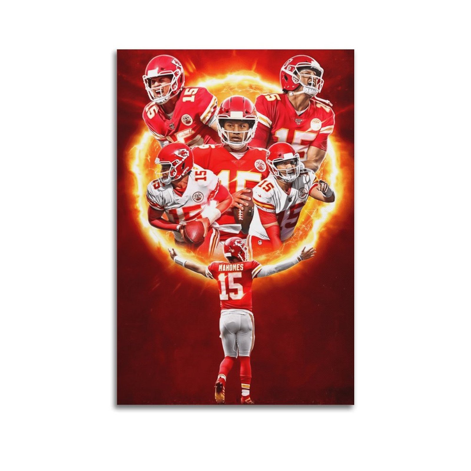 Patrick Mahomes Poster American Football Sports Star Painting Vintage ...