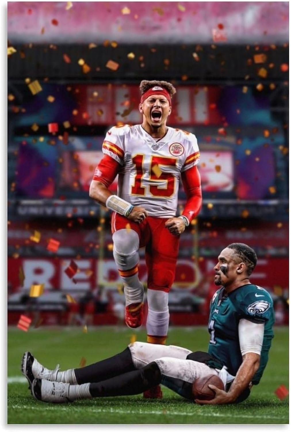 Patrick Mahomes Poster Football Prints For Bedroom Wall Paper Posters ...