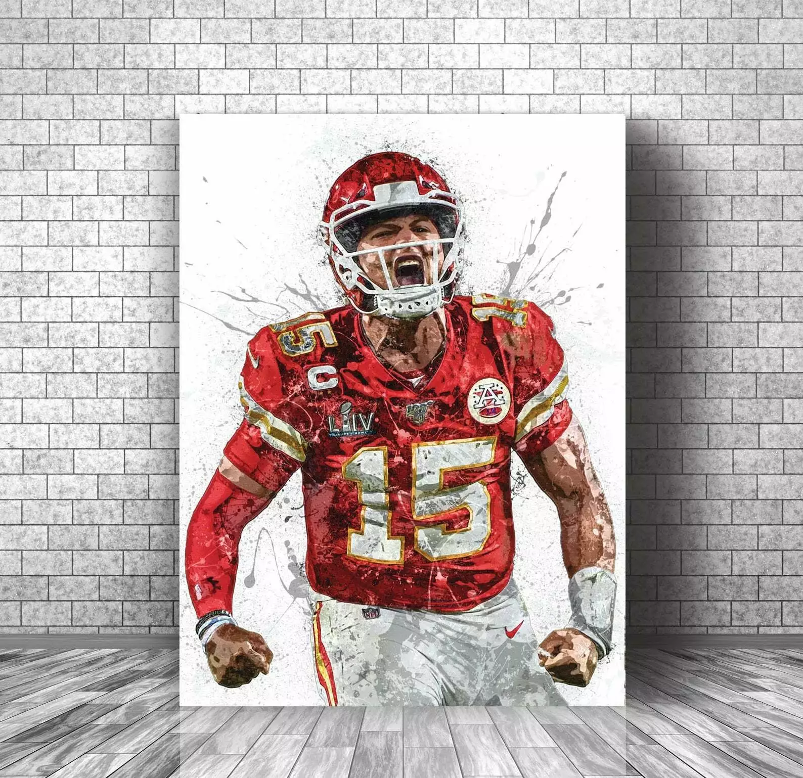 Patrick Mahomes Poster, Kansas City Chiefs Poster Wall Art Decor NO ...