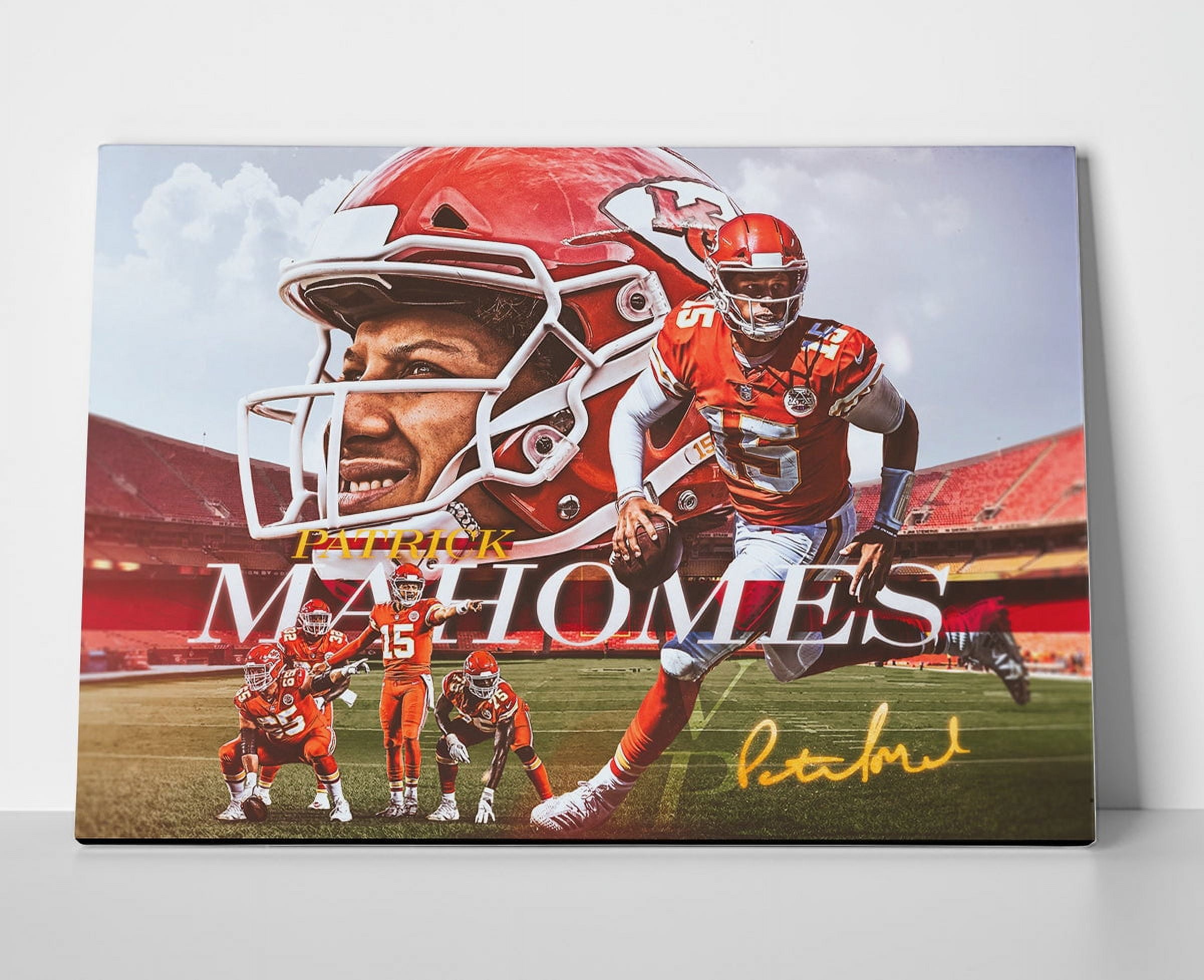 Patrick Mahomes Wall Art Poster or Wrapped Canvas - Walmart.com