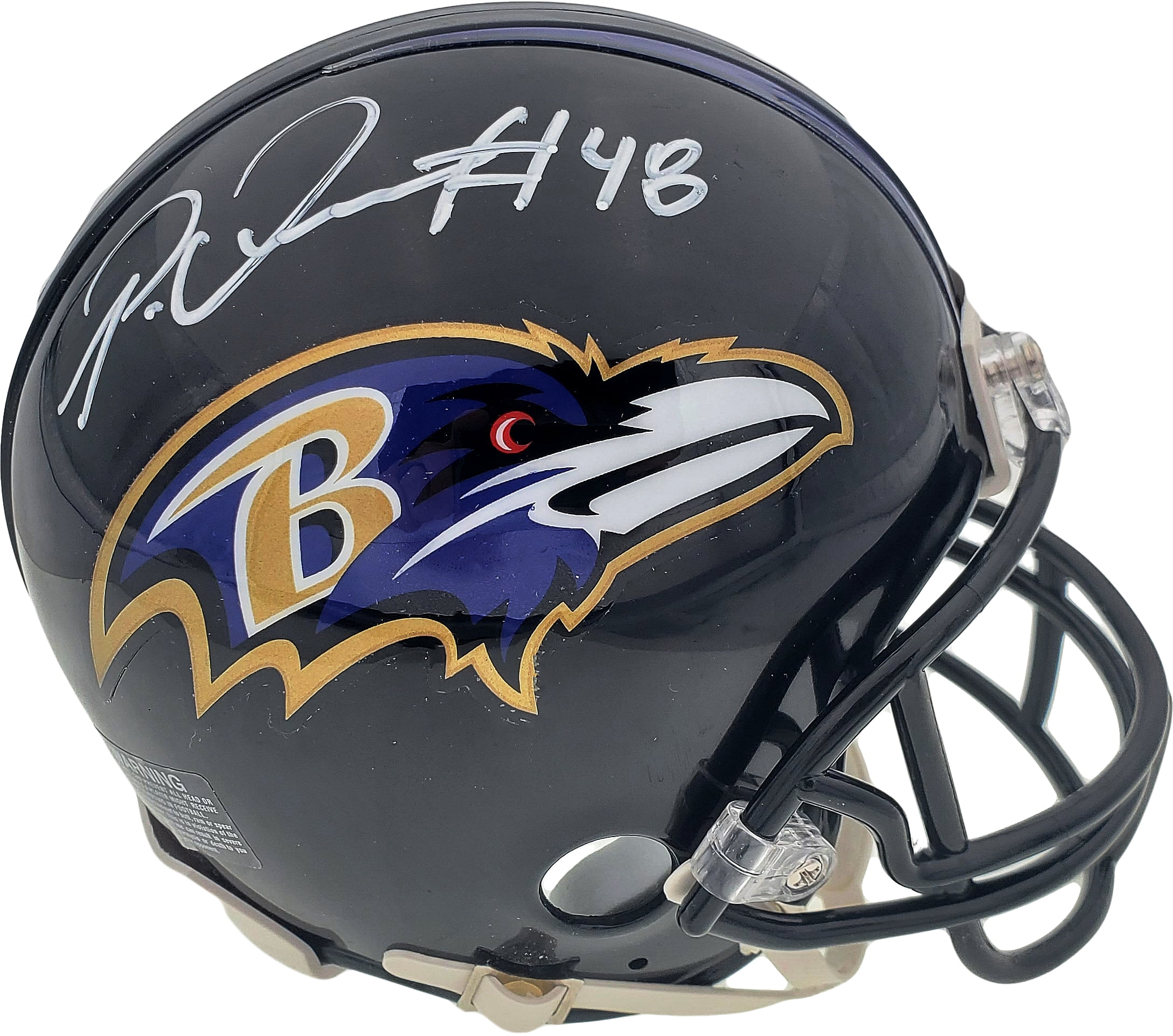 Patrick Queen Autographed Baltimore Ravens Mini Helmet Beckett BAS ...