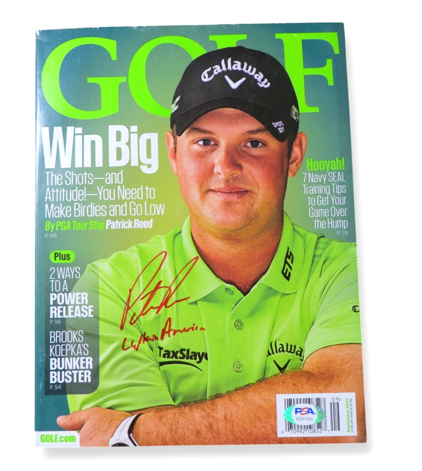 Patrick Reed Signed Autograph Golf Magazine "Captain America" 9/2017 ...