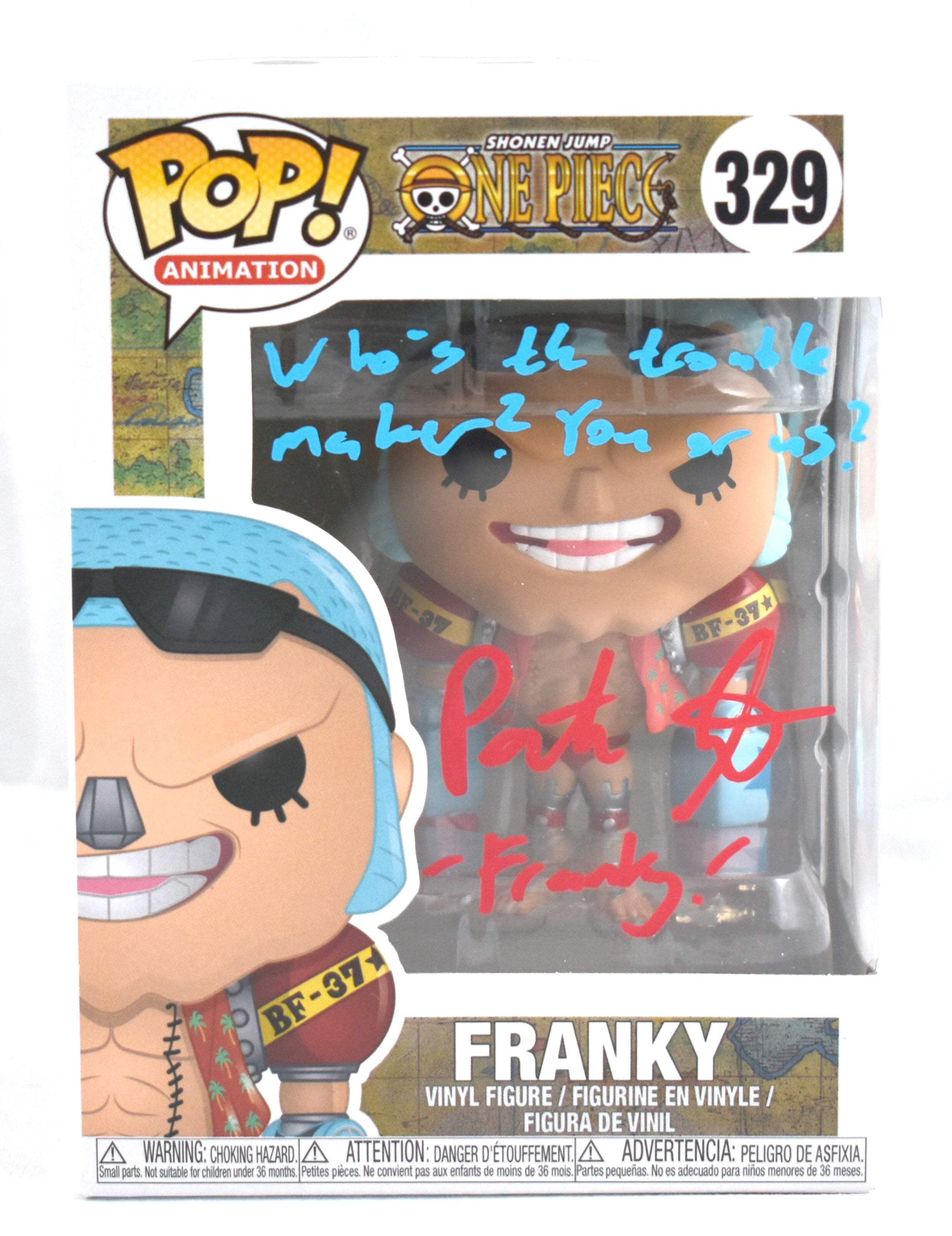 Patrick Seitz Autographed Funko POP One Piece Franky w /Inscription ...
