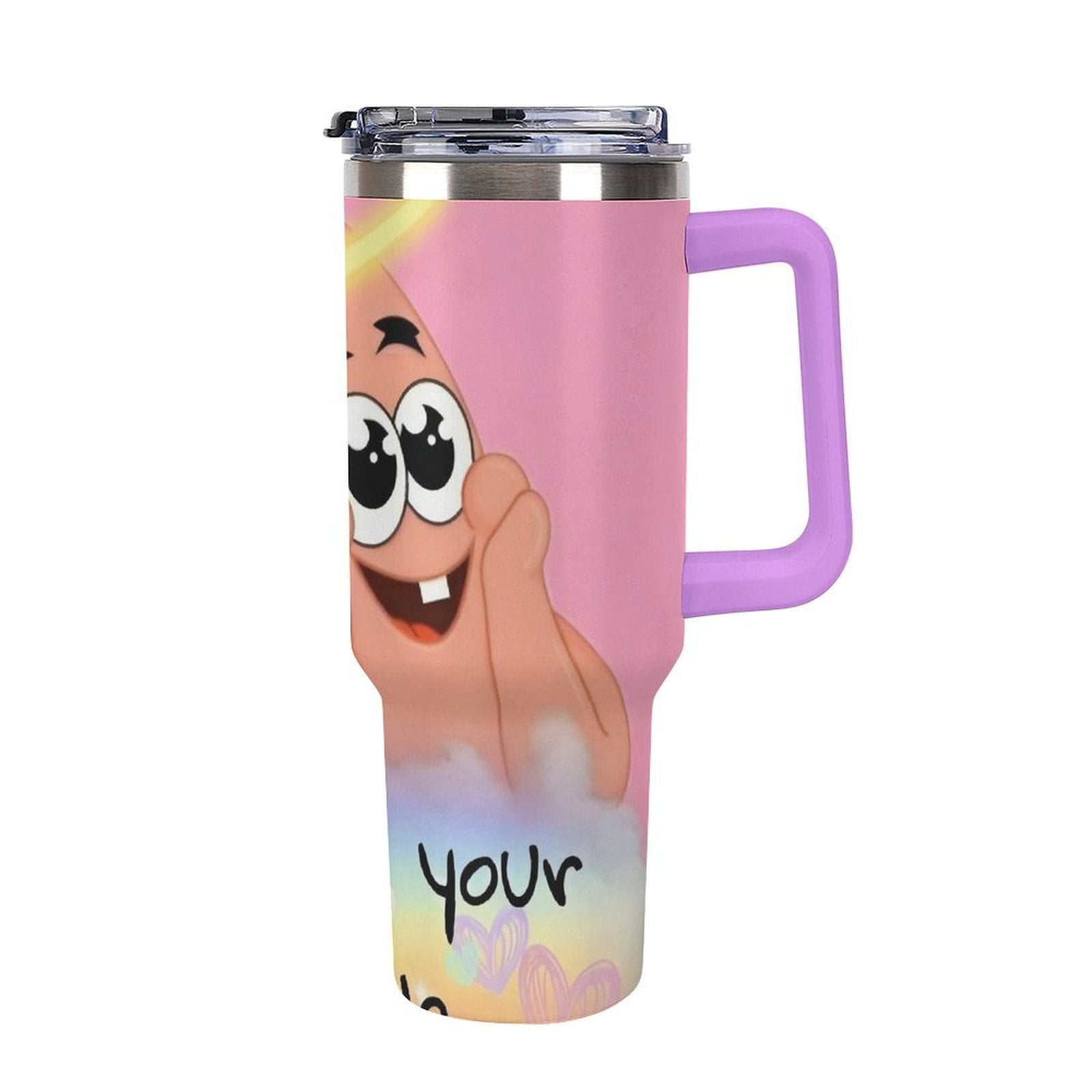Patrick Star Car Cup Stainless Steel Thermos Cup with Handle 40oz ...