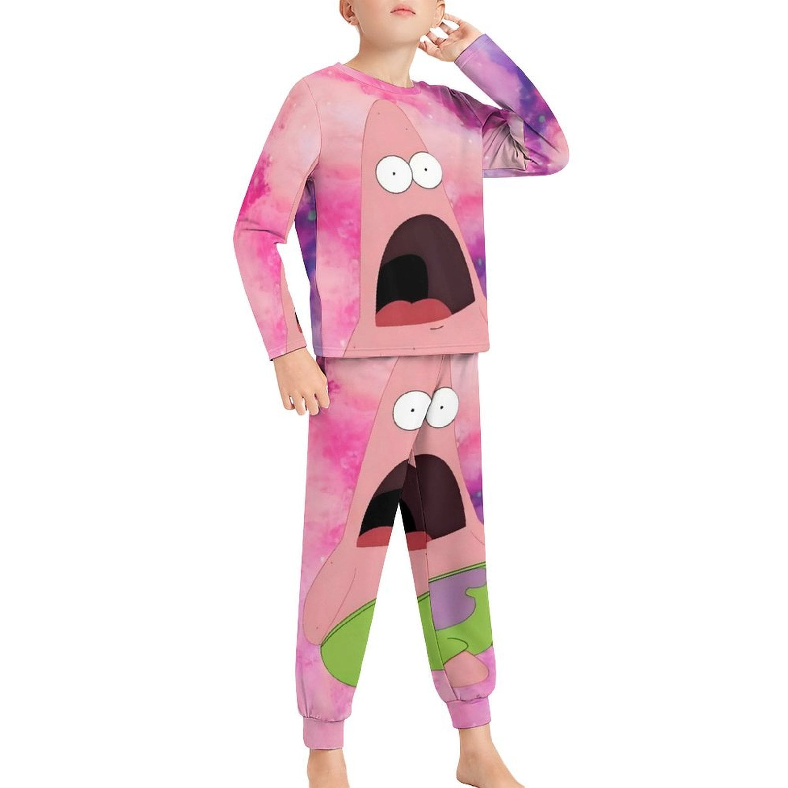 Patrick Star Cartoon Anime Children's Long Sleeve Pajamas Set Boys ...