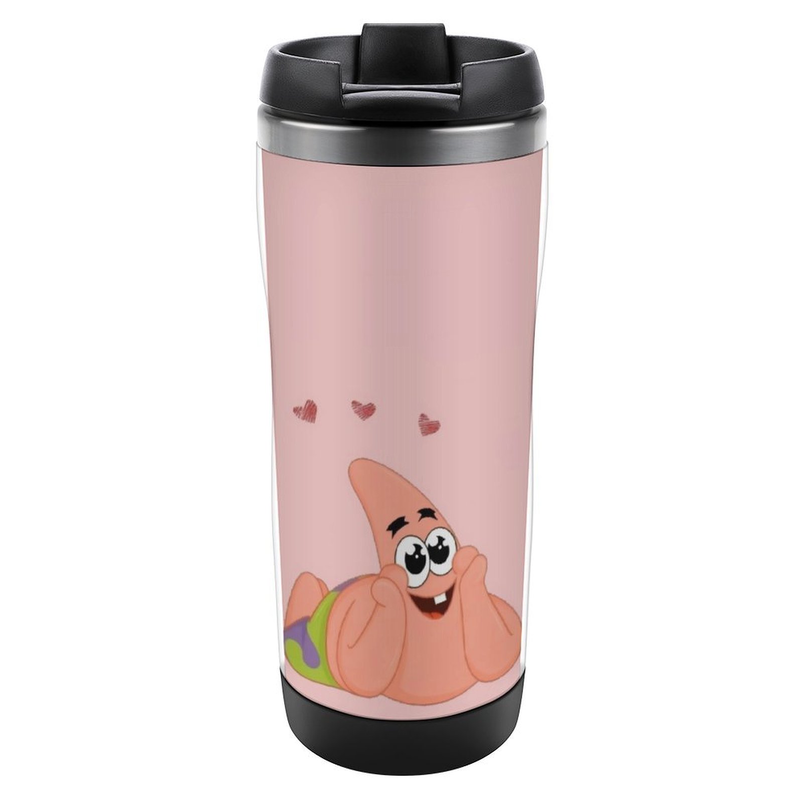 Patrick Star Cartoon Stainless Steel Thermos Cup with Lid One Size ...