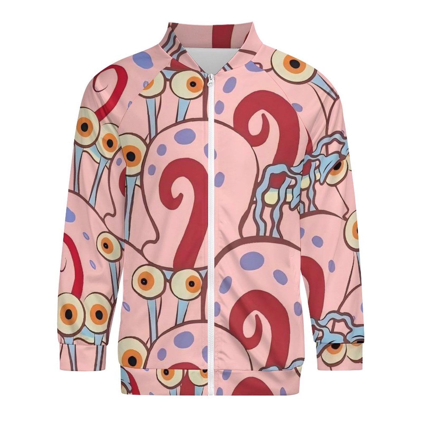 Patrick Star Cartoon crew neck zip-up sweatshirt for teens and men 2XL ...